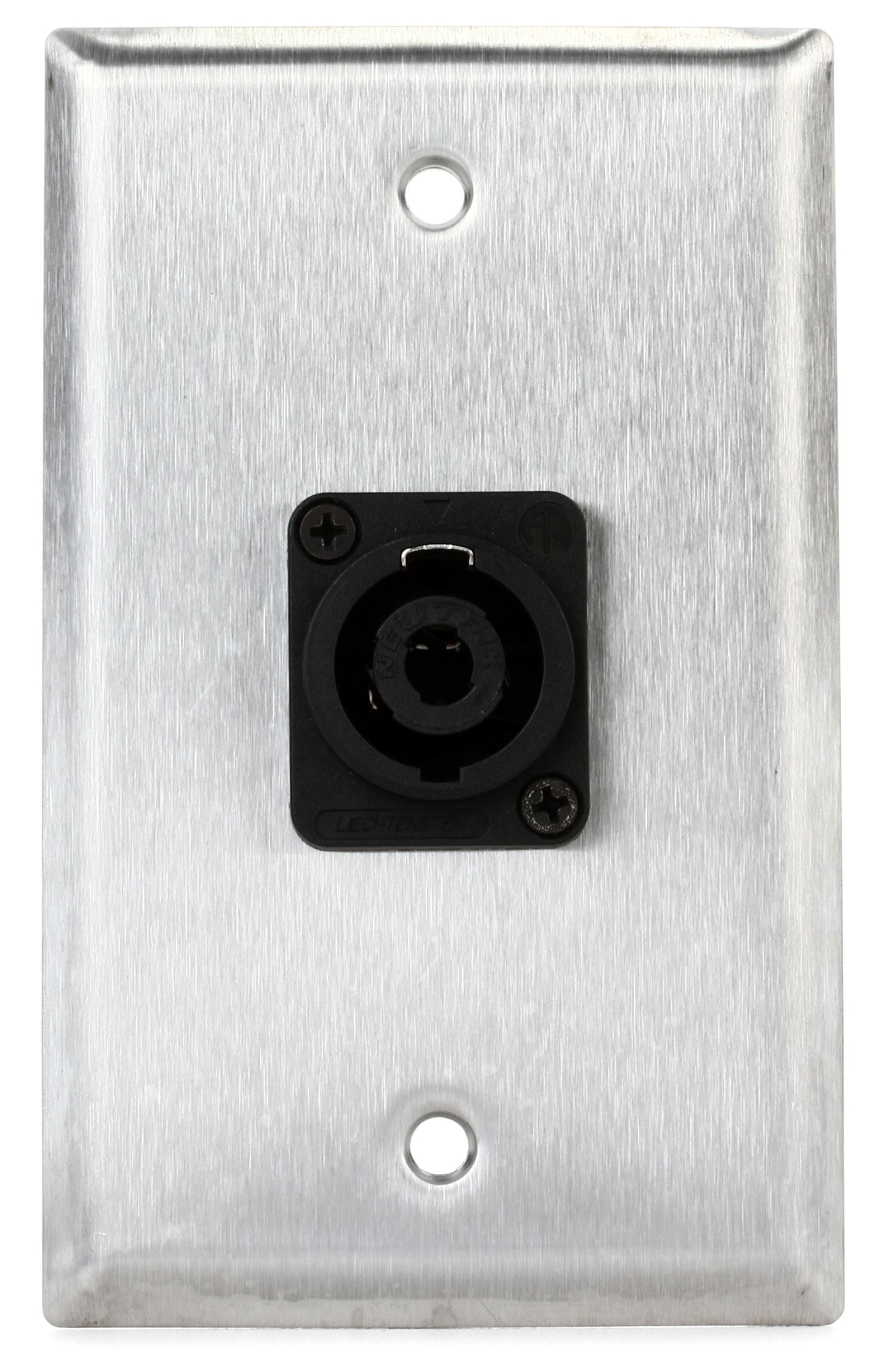 Whirlwind WP1/1NL4 Single Gang Stainless Steel Wall Plate with 1 NL4 ...