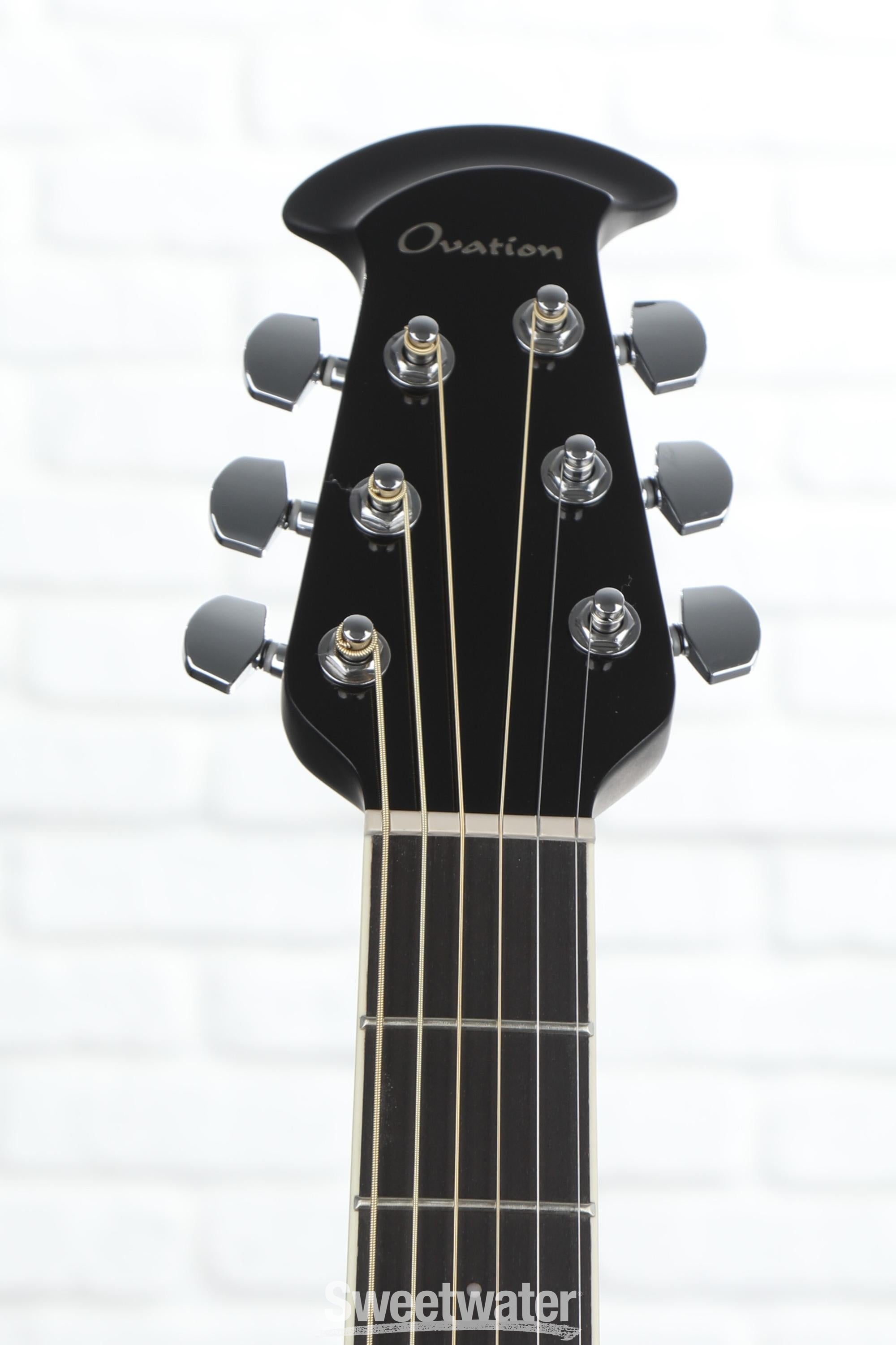 Ovation Celebrity Standard Mid-Depth Acoustic-Electric Guitar - Black ...