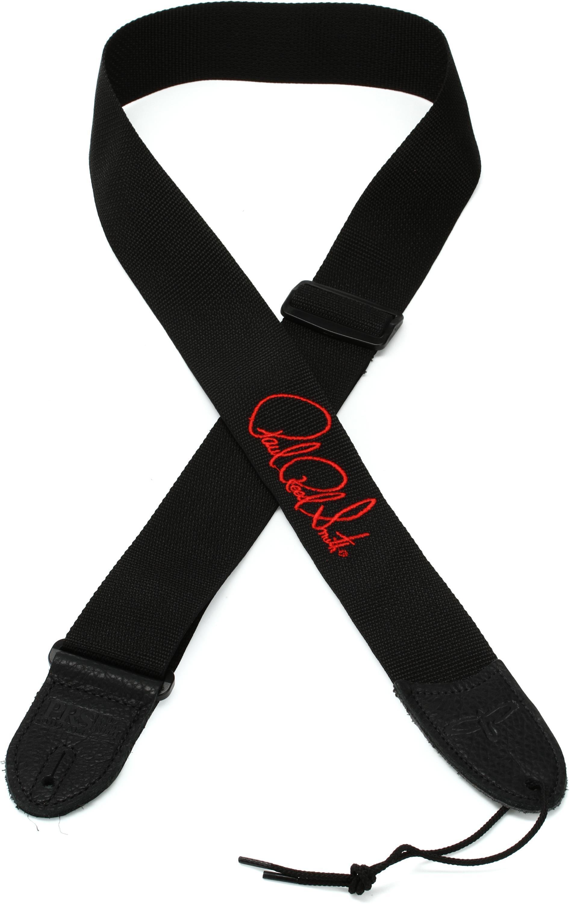 PRS Poly Strap Signature - Black/Red | Sweetwater