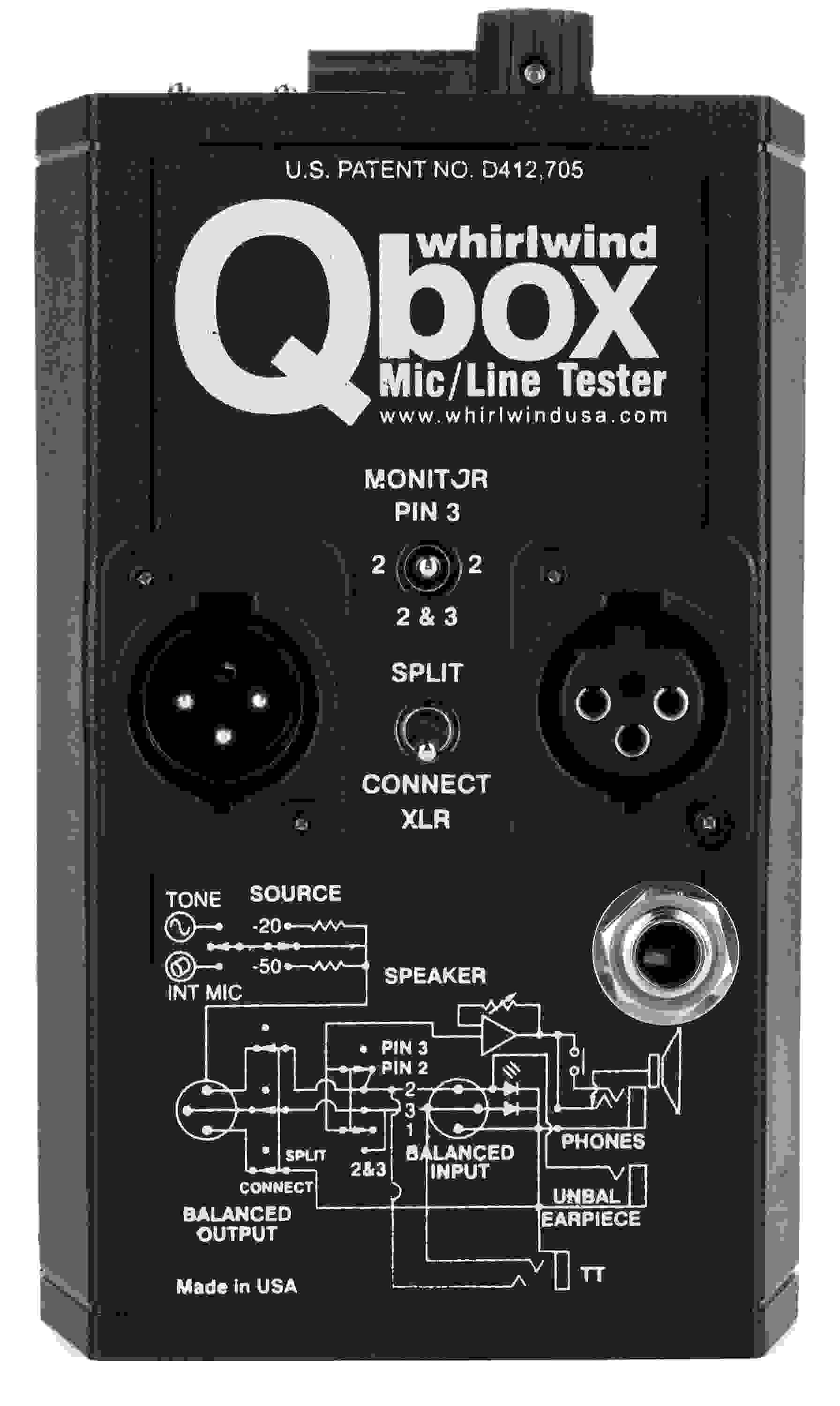 Whirlwind Qbox Audio Line Tester/Test Tone Generator | Sweetwater