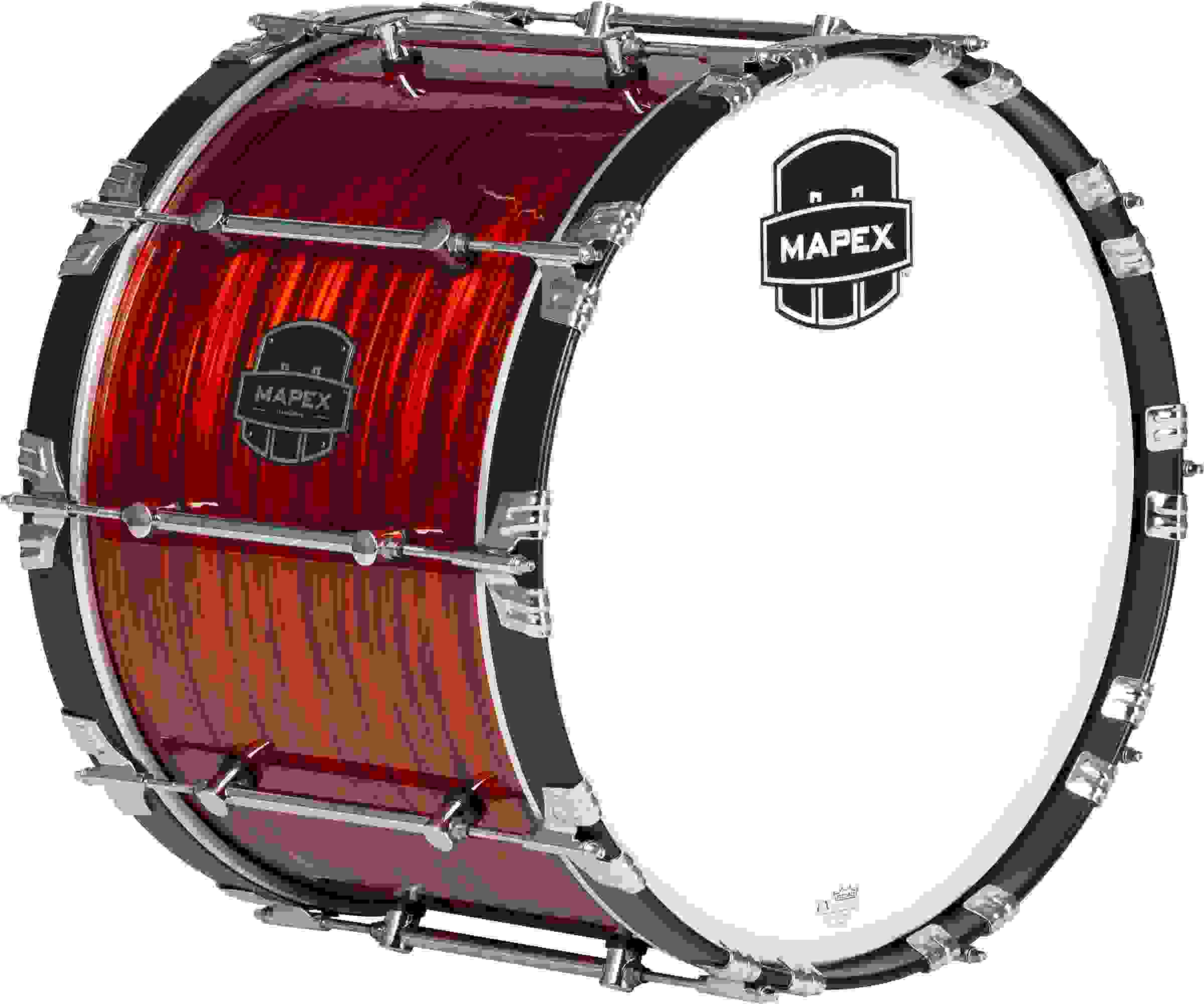 Mapex Quantum Mark II Marching Bass Drum - 14 x 20 inch - Red Ripple | Sweetwater