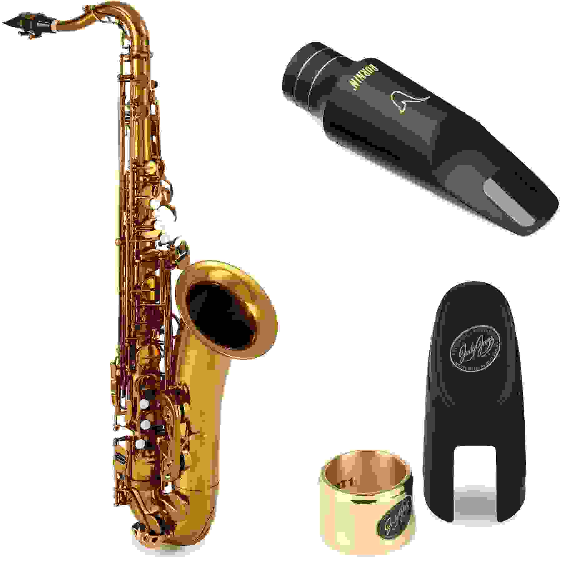 BetterSax Classic Student Tenor Saxophone 6* Mouthpiece Bundle - Dark ...