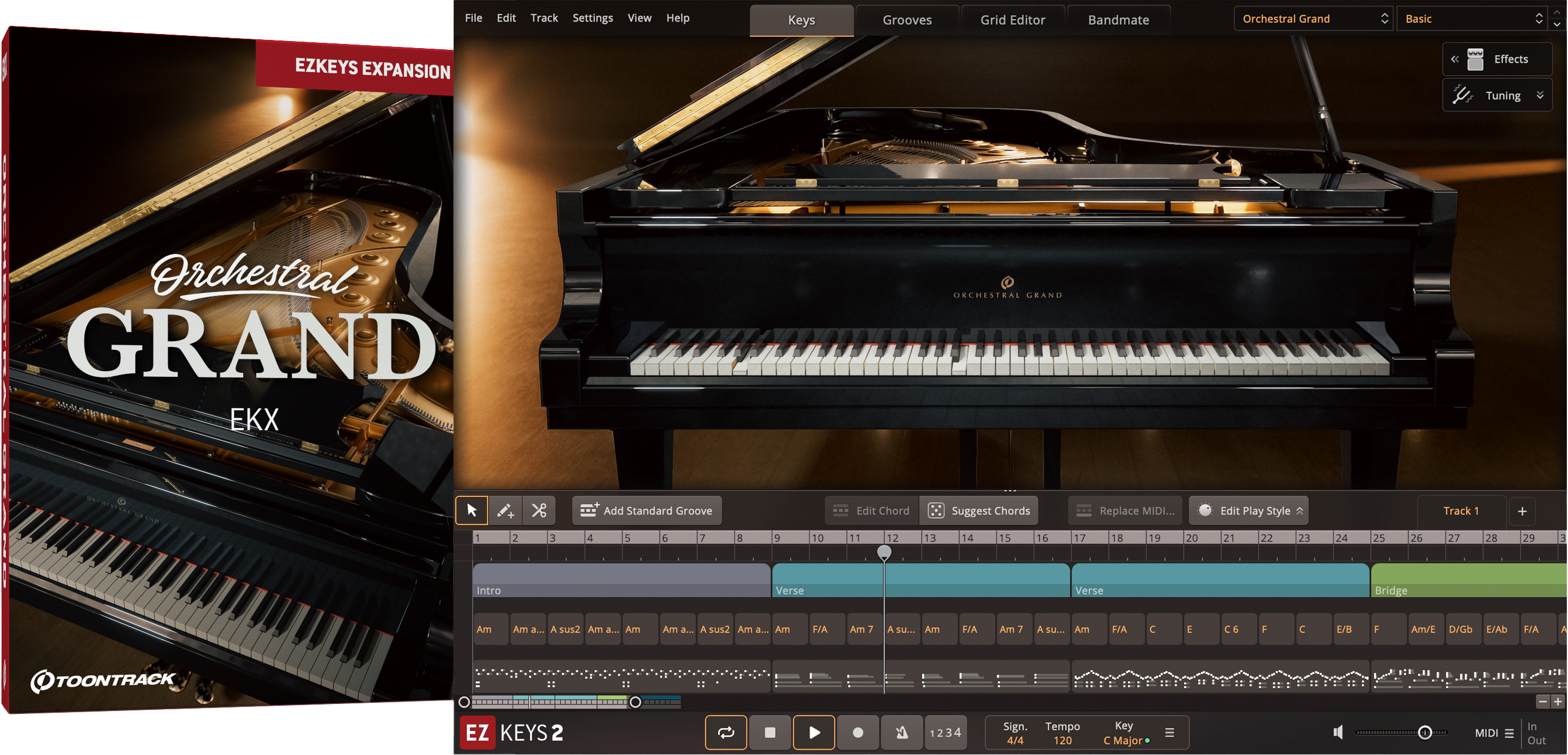 Toontrack Orchestral Grand EKX Expansion for EZkeys 2 | Sweetwater