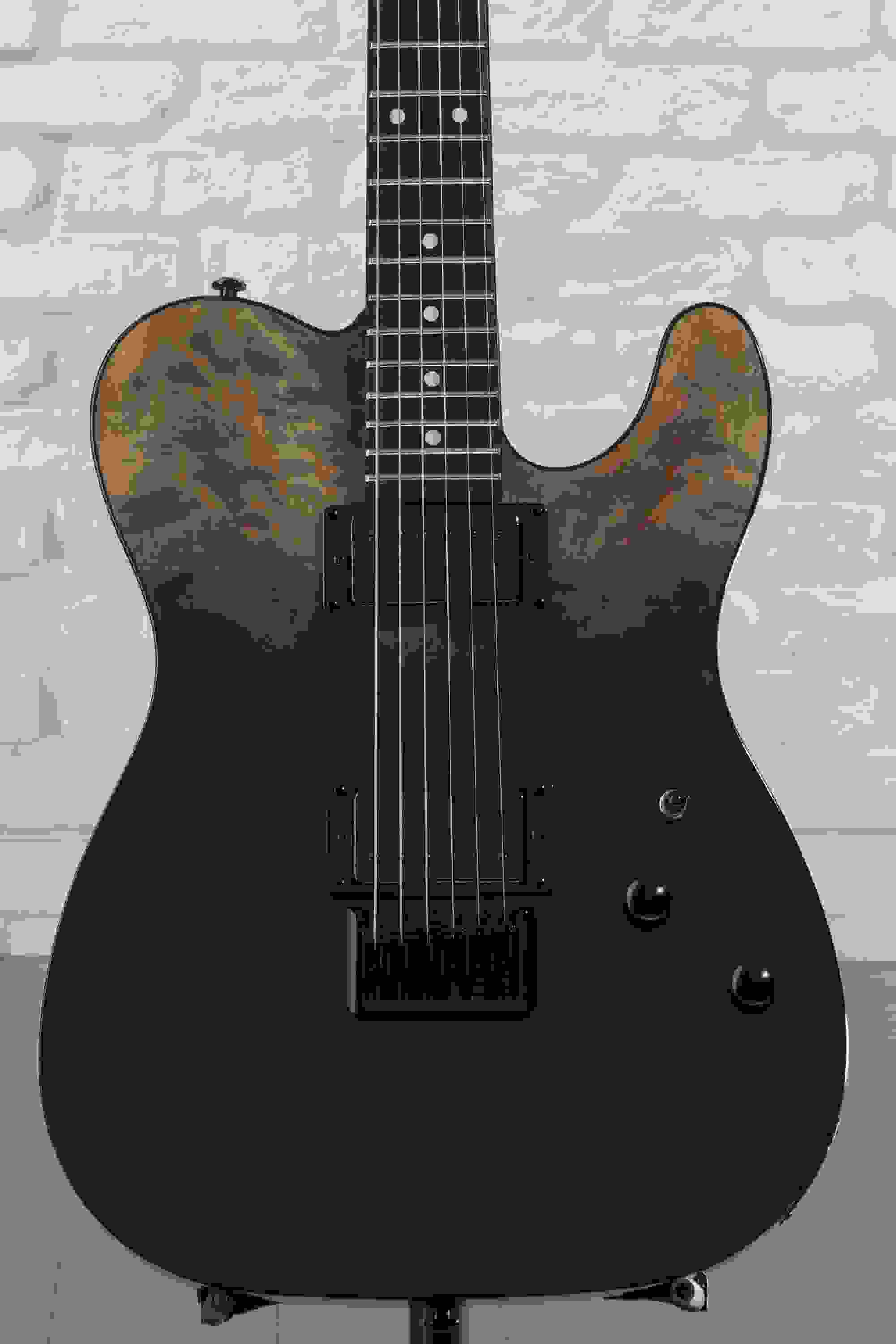 Schecter PT Standard Electric Guitar - Black Fade Burst Burl | Sweetwater