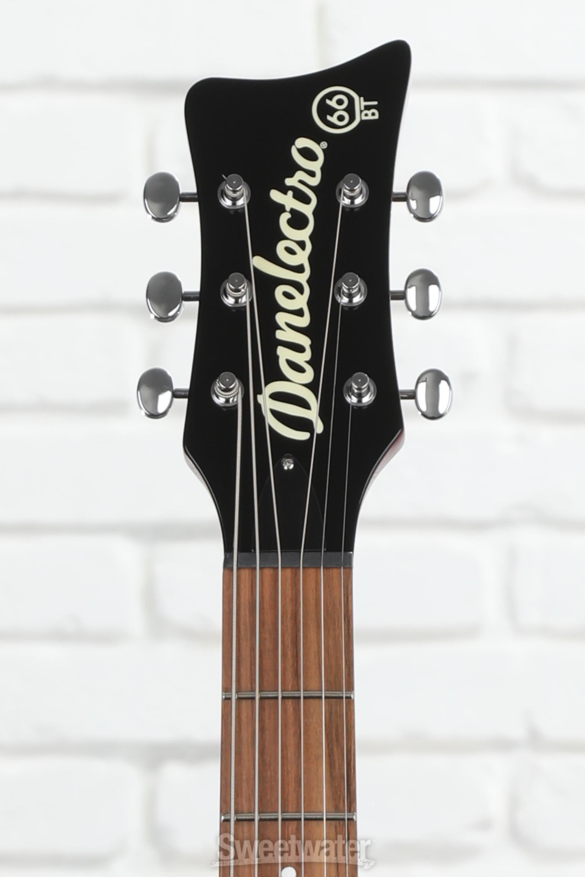 Danelectro 66BT Baritone Electric Guitar - Transparent Red | Sweetwater