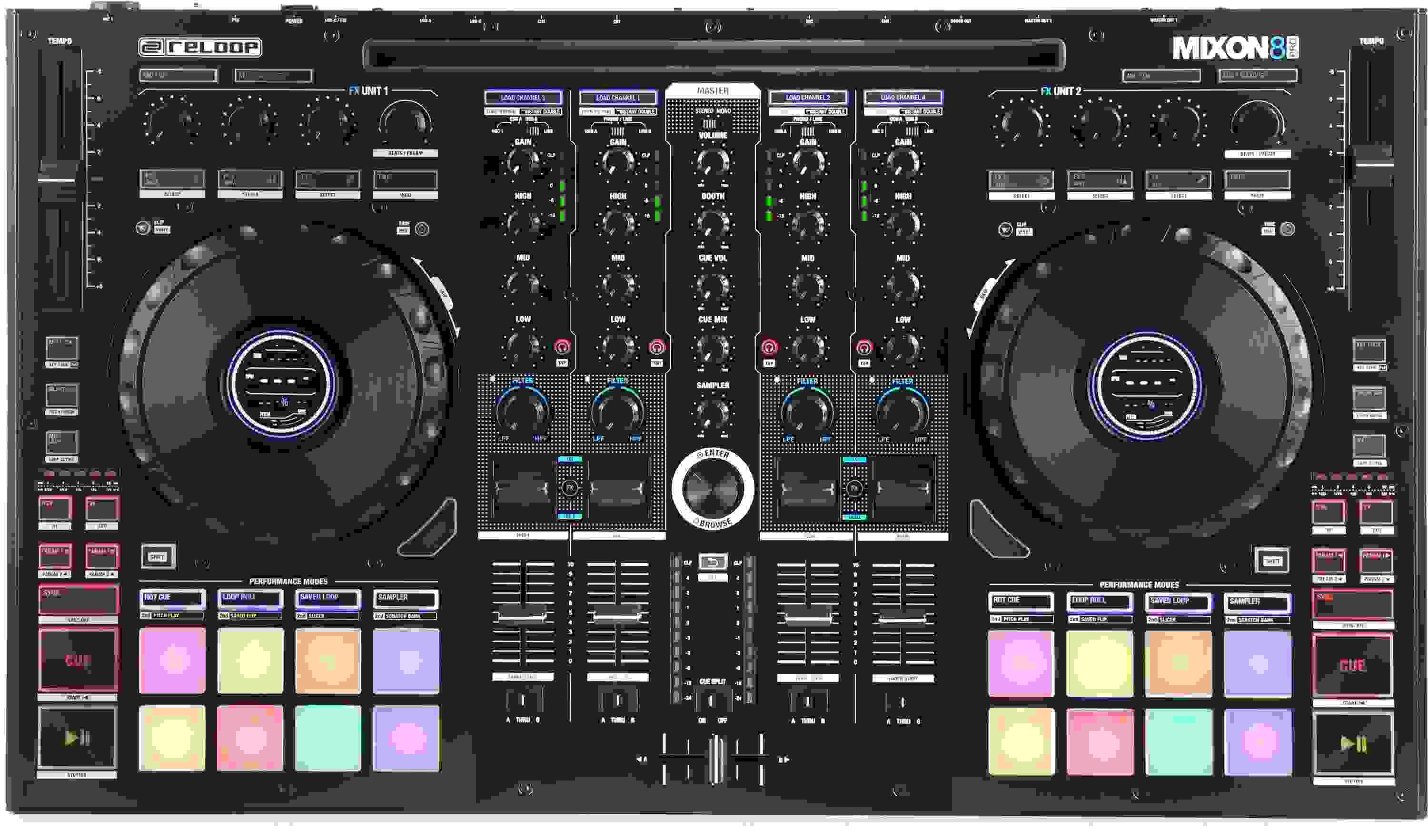 Reloop Mixon 8 Pro 4-channel DJ Controller | Sweetwater