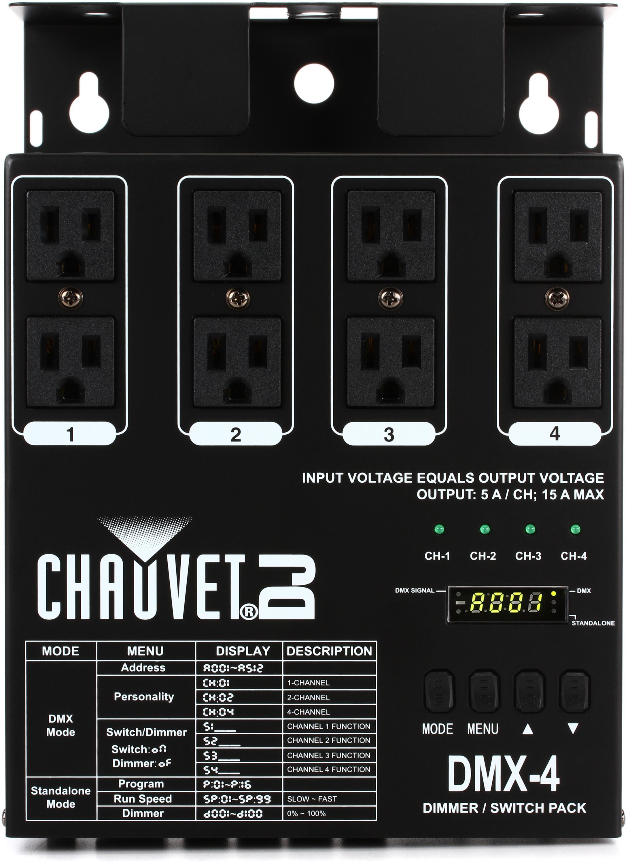 Chauvet DJ DMX-4 4-channel DMX Dimmer/Switch Pack | Sweetwater