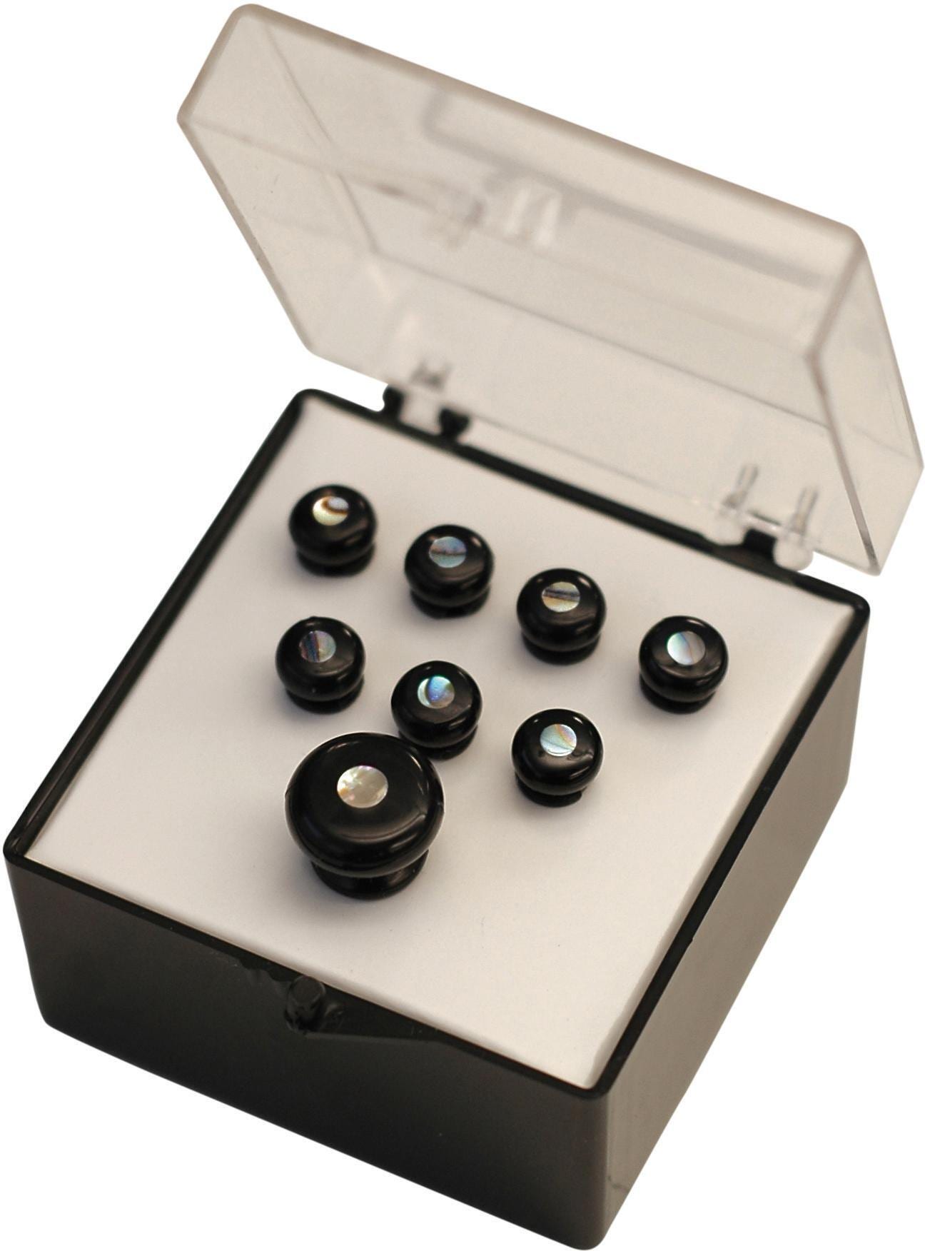 Martin Pearl Inlaid Bridge & End Pins - Black | Sweetwater