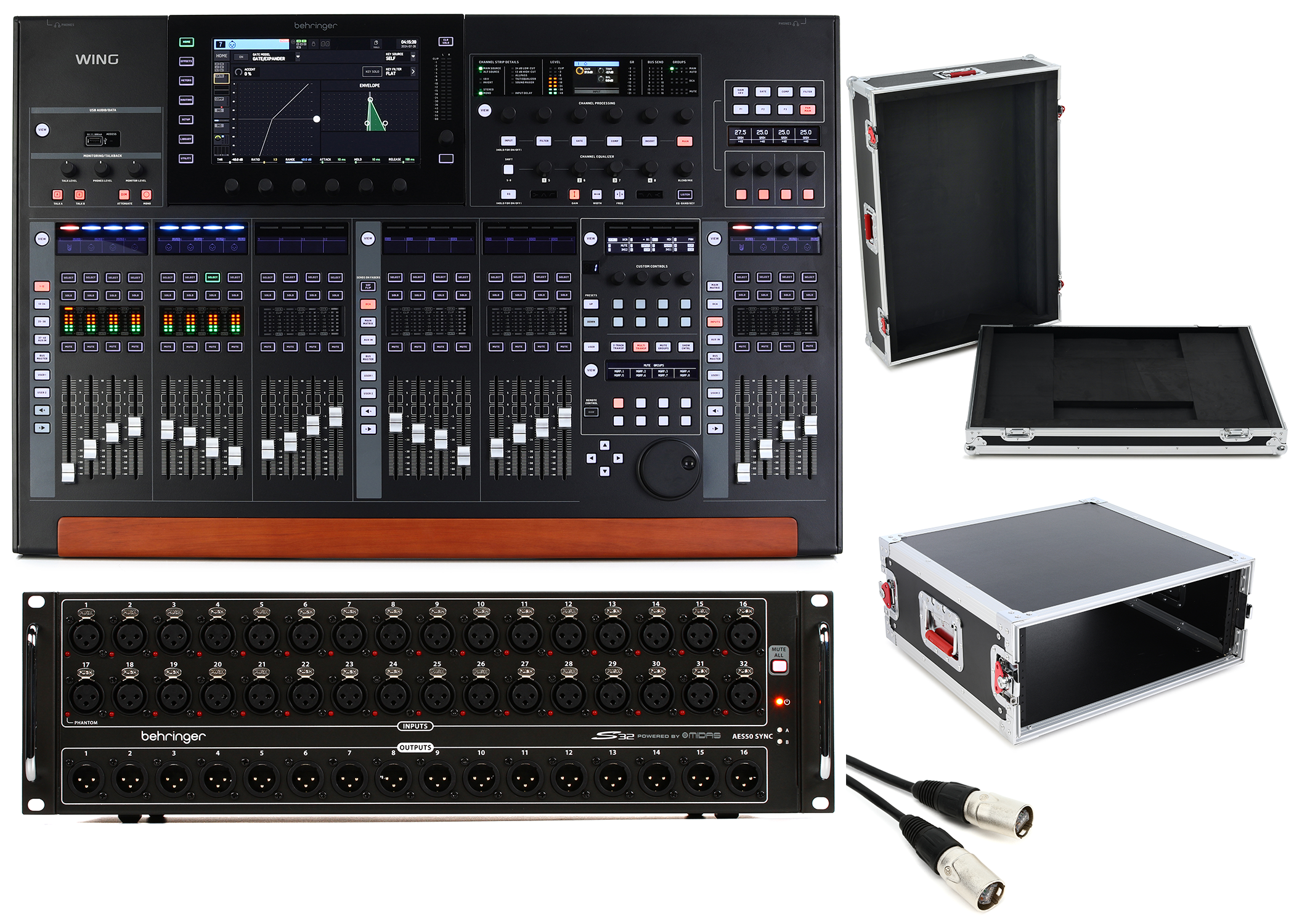 Behringer WING 48-channel Digital Mixer with S32 Digital Stage Box and ...