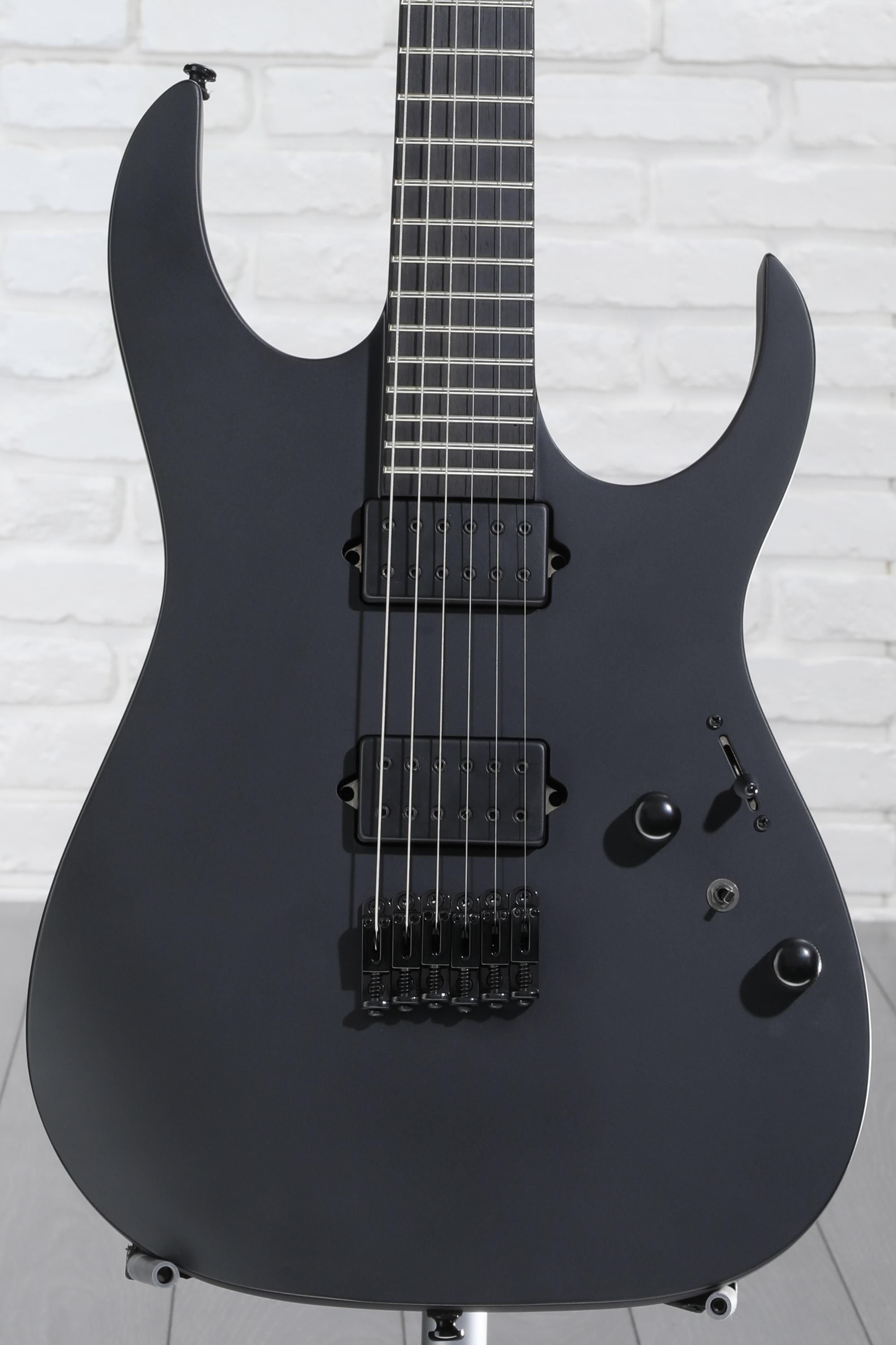 Ibanez RGRTB621 Iron Label Electric Guitar - Black Flat | Sweetwater