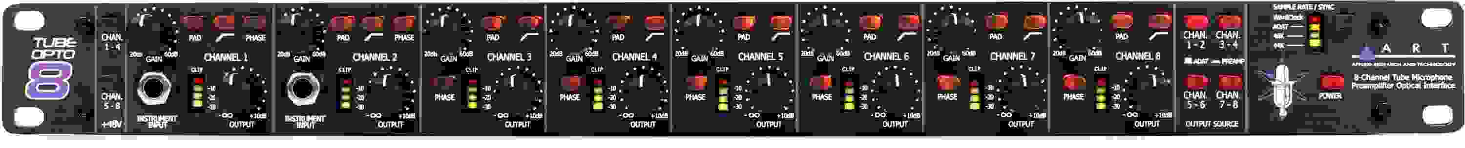 ART TubeOpto 8 8-channel Tube Microphone Preamp | Sweetwater