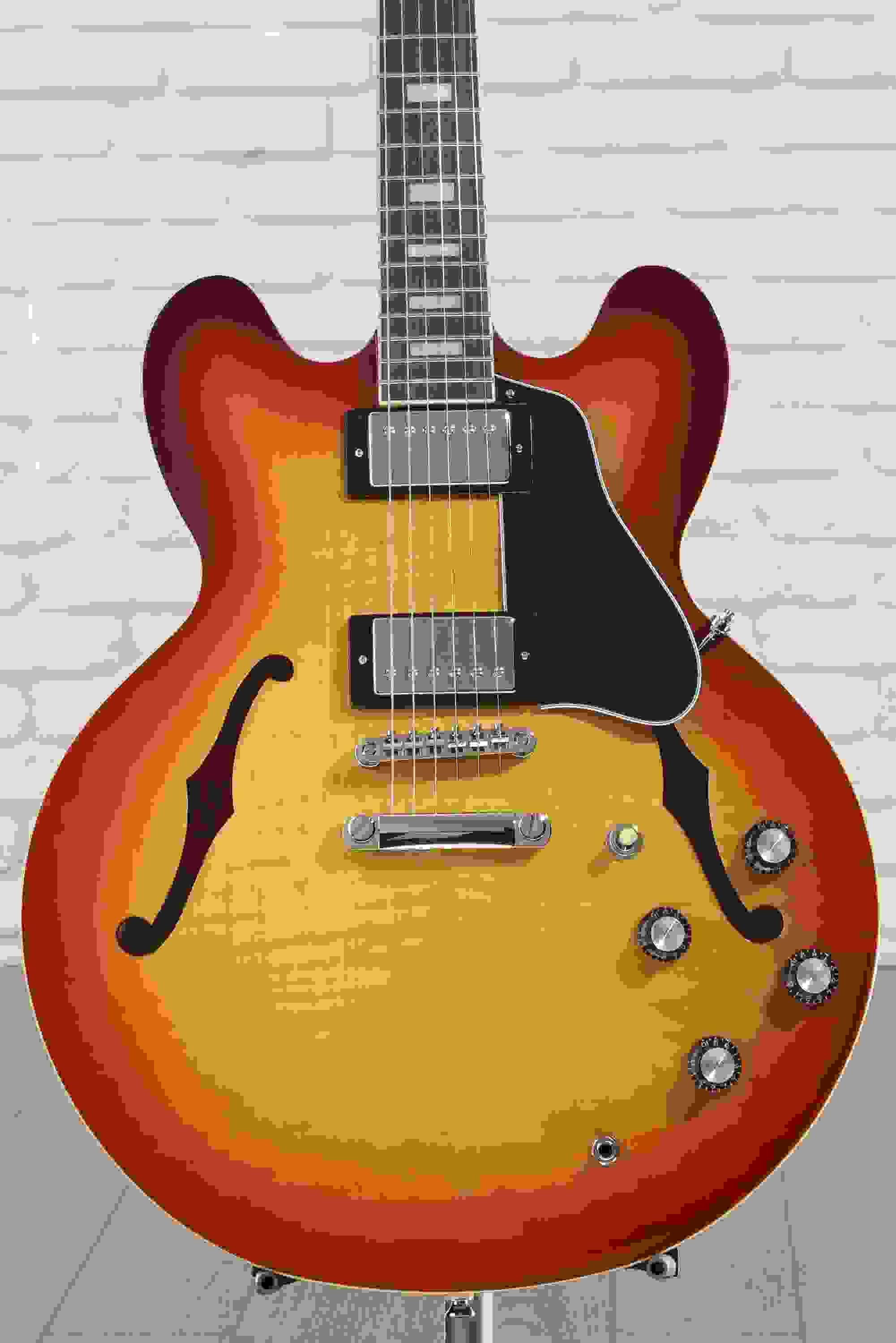 Epiphone ES-335 Figured Semi-hollowbody Electric Guitar - Raspberry Tea ...