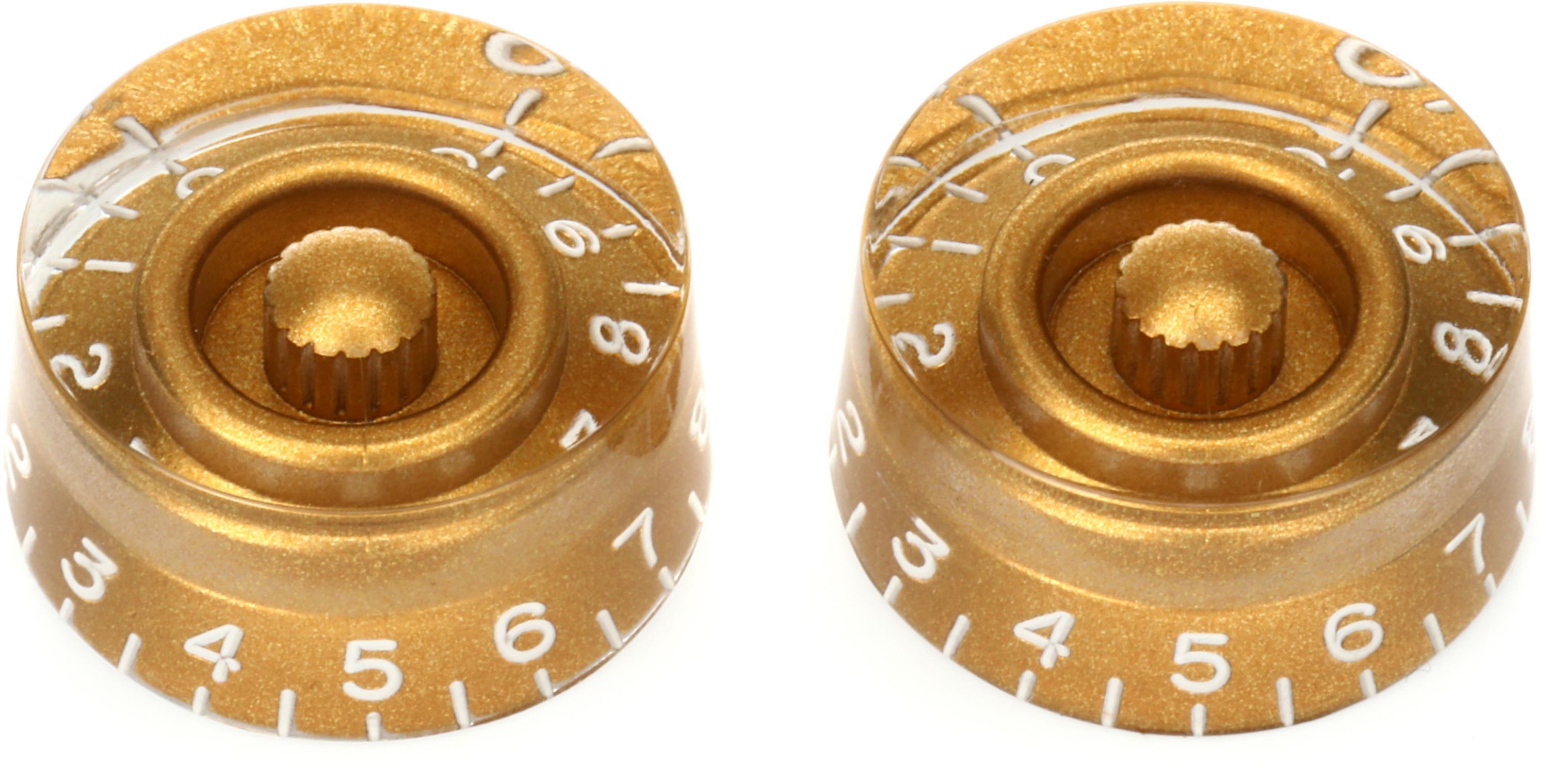 AllParts Vintage-style Speed Knobs 2-pack - Gold | Sweetwater