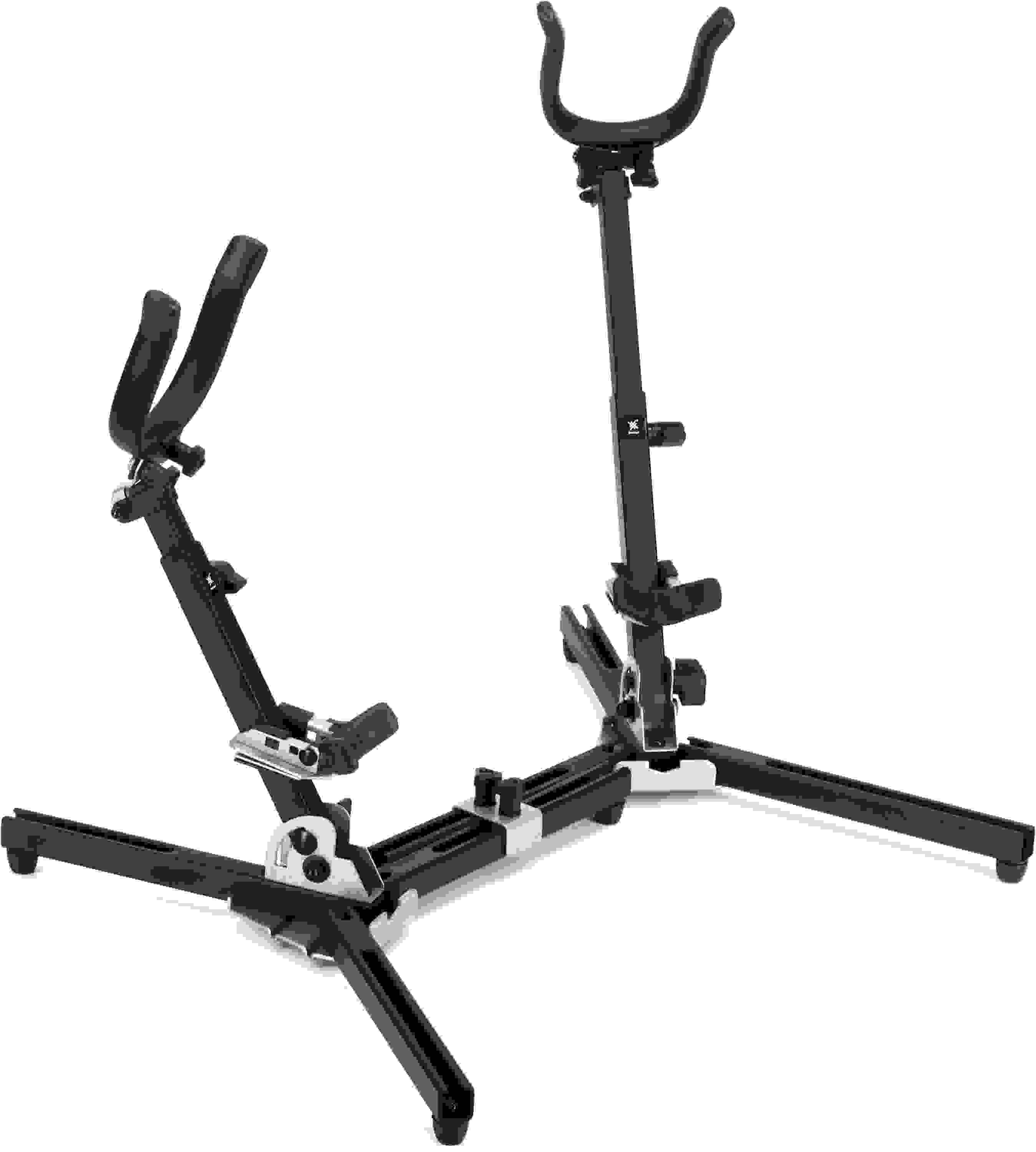 Hamilton KB7022 System X Double Alto/Tenor Saxophone Stand | Sweetwater