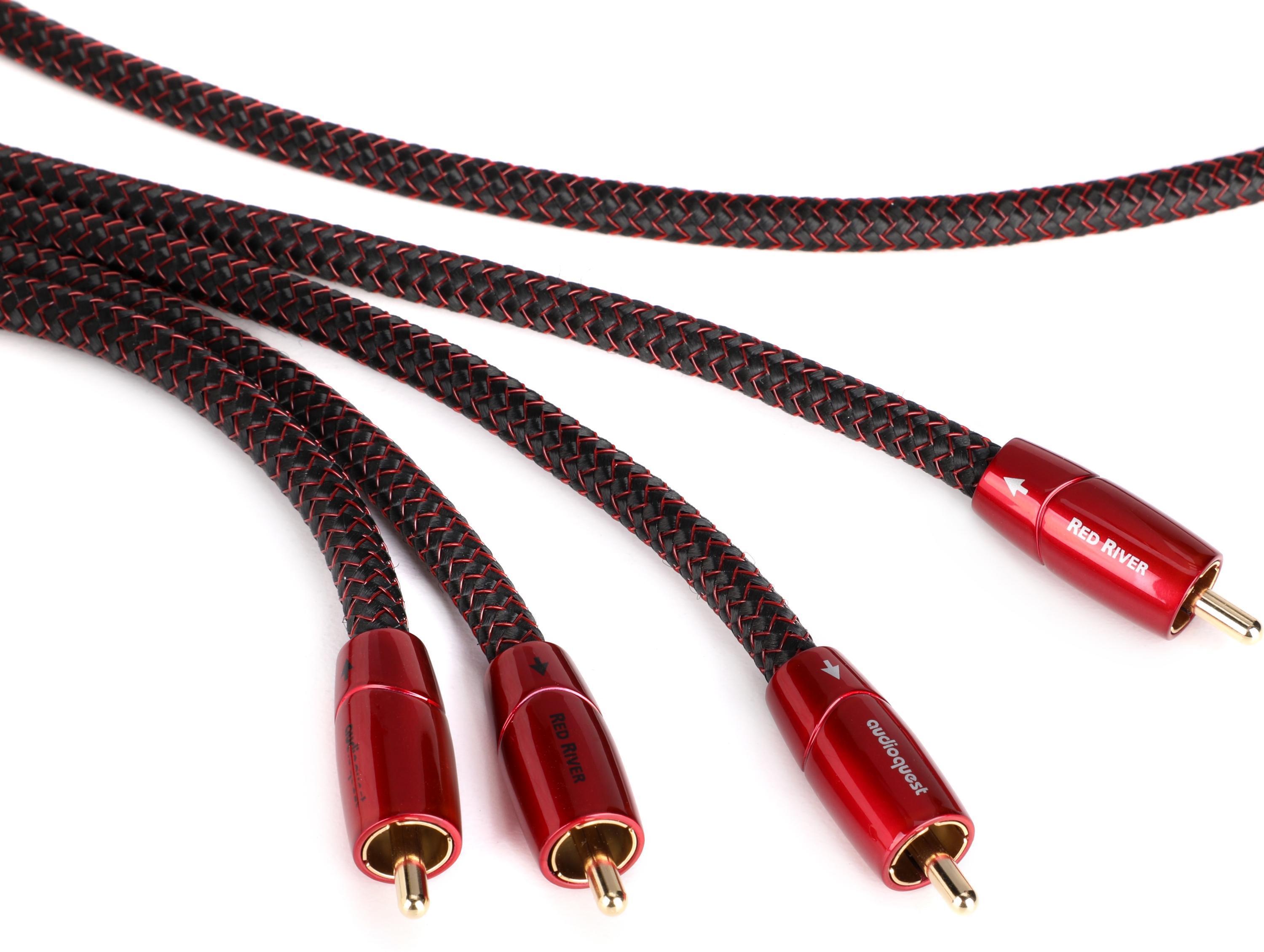 AudioQuest Red River RCA Analog Audio Interconnect Cable - 3.5 feet ...