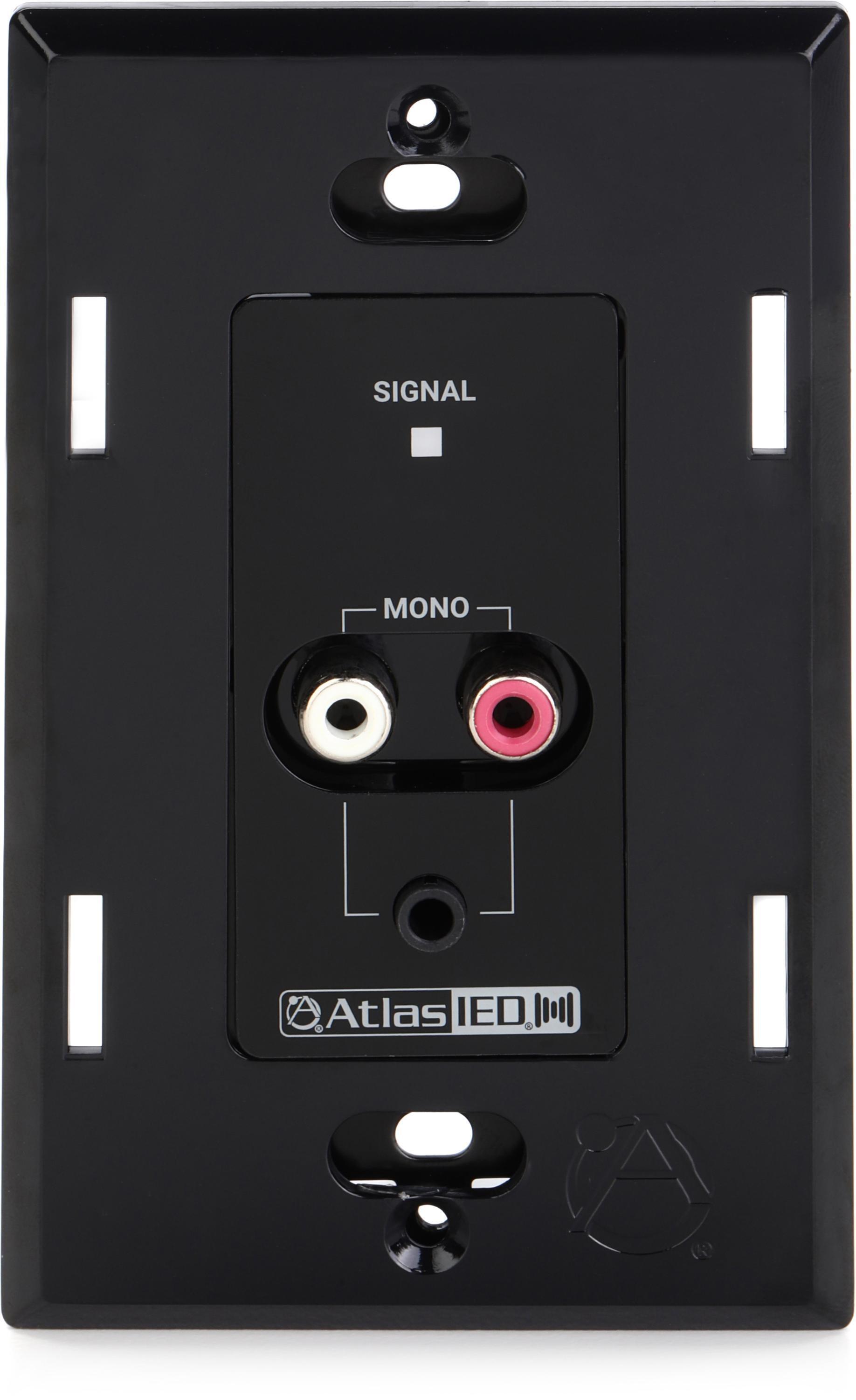 AtlasIED A-RCA-US-B RCA Wall Audio Input - Black | Sweetwater