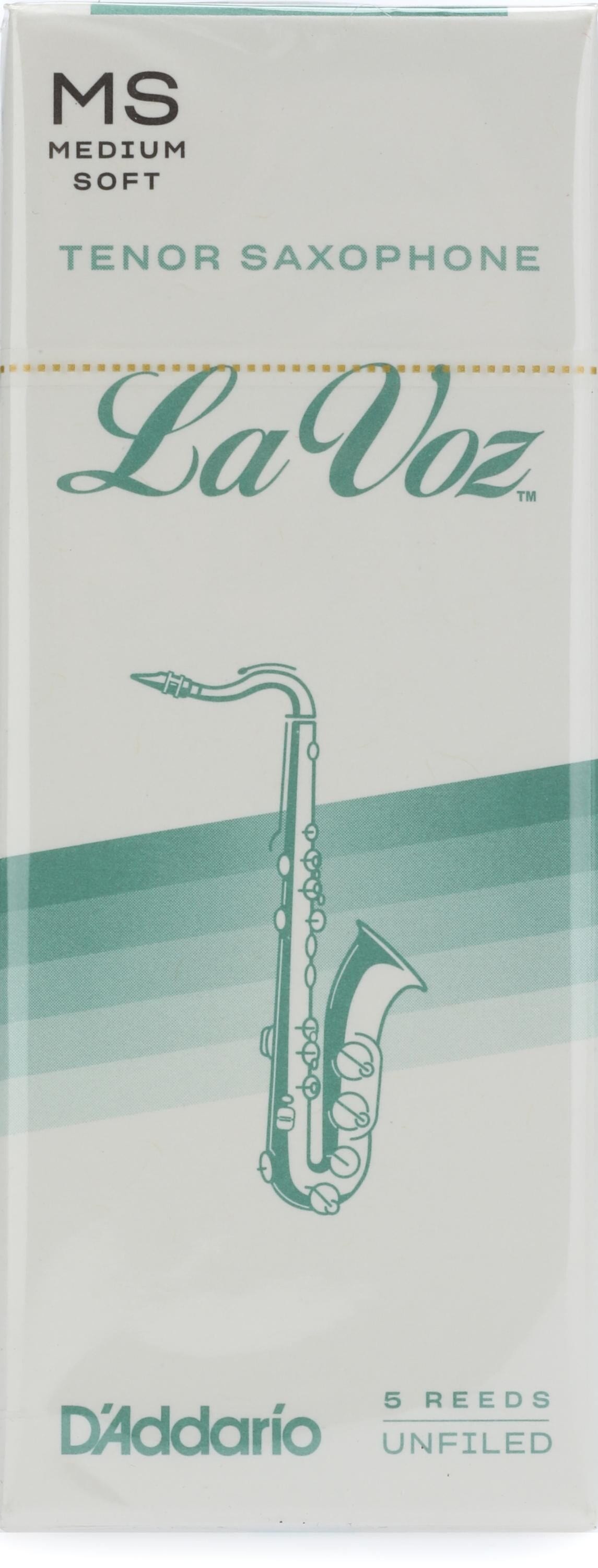 D'Addario La Voz Tenor Saxophone Reeds - Medium Soft (5-pack) | Sweetwater
