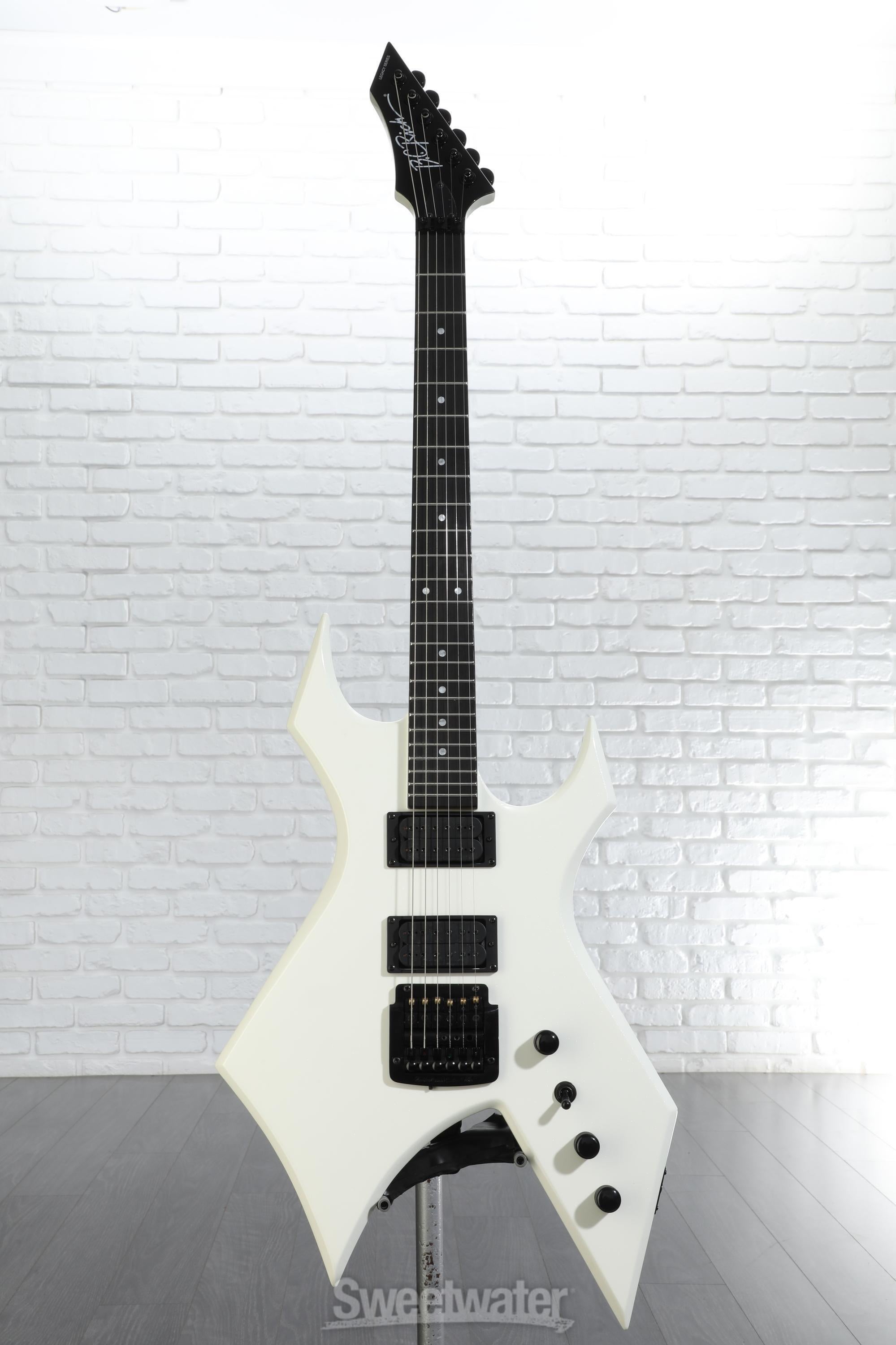 B.C. Rich Warlock Legacy Electric Guitar - Glitter Rock White | Sweetwater