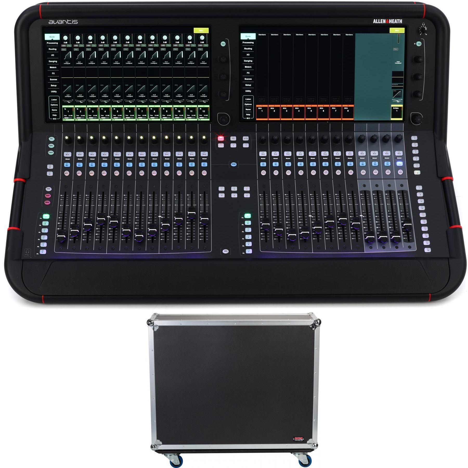 Allen & Heath Avantis 64-channel Digital Mixer with DEEP Plugins and Road Case Bundle | Sweetwater