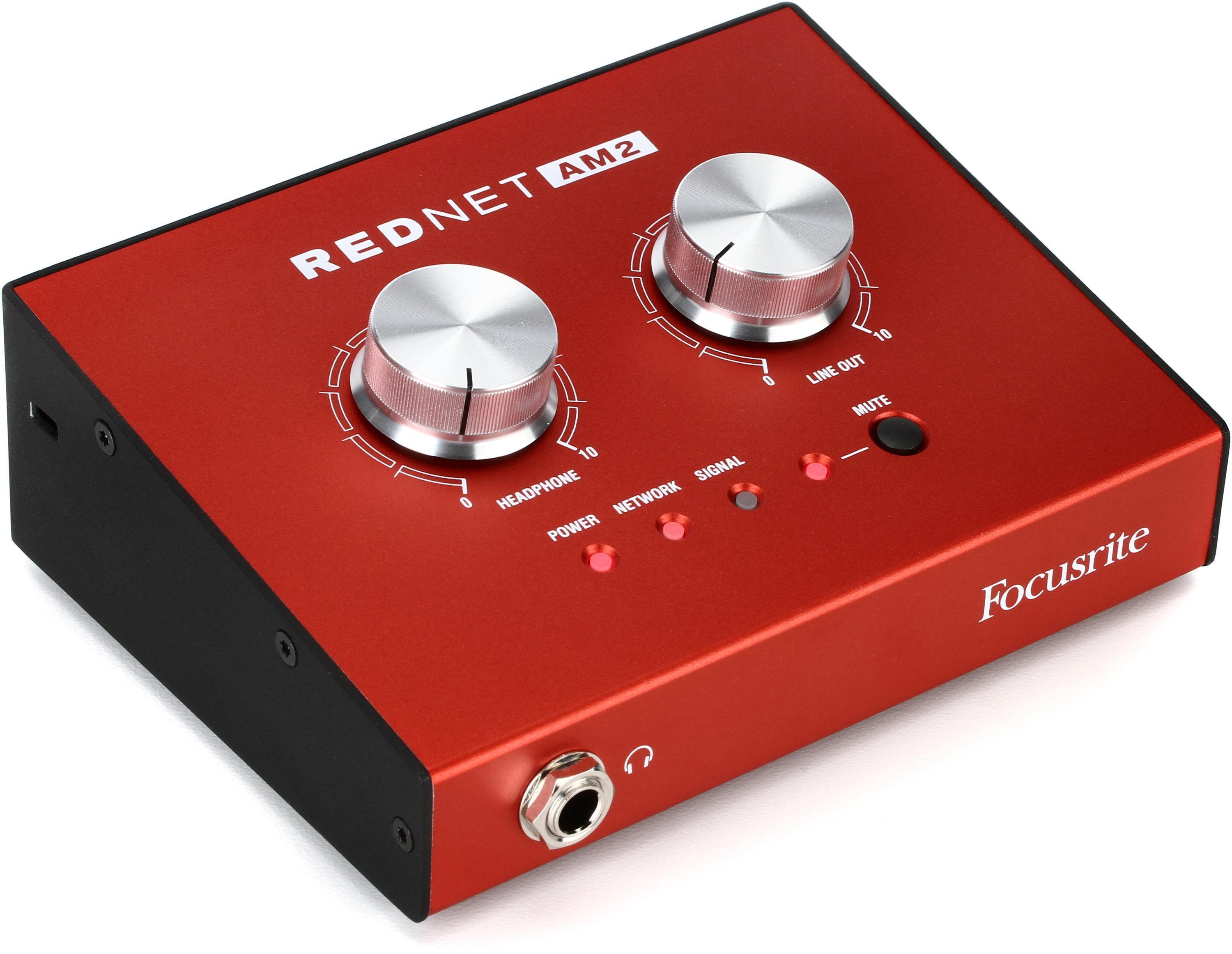 Focusrite RedNet AM2 Dante Stereo Output Device | Sweetwater