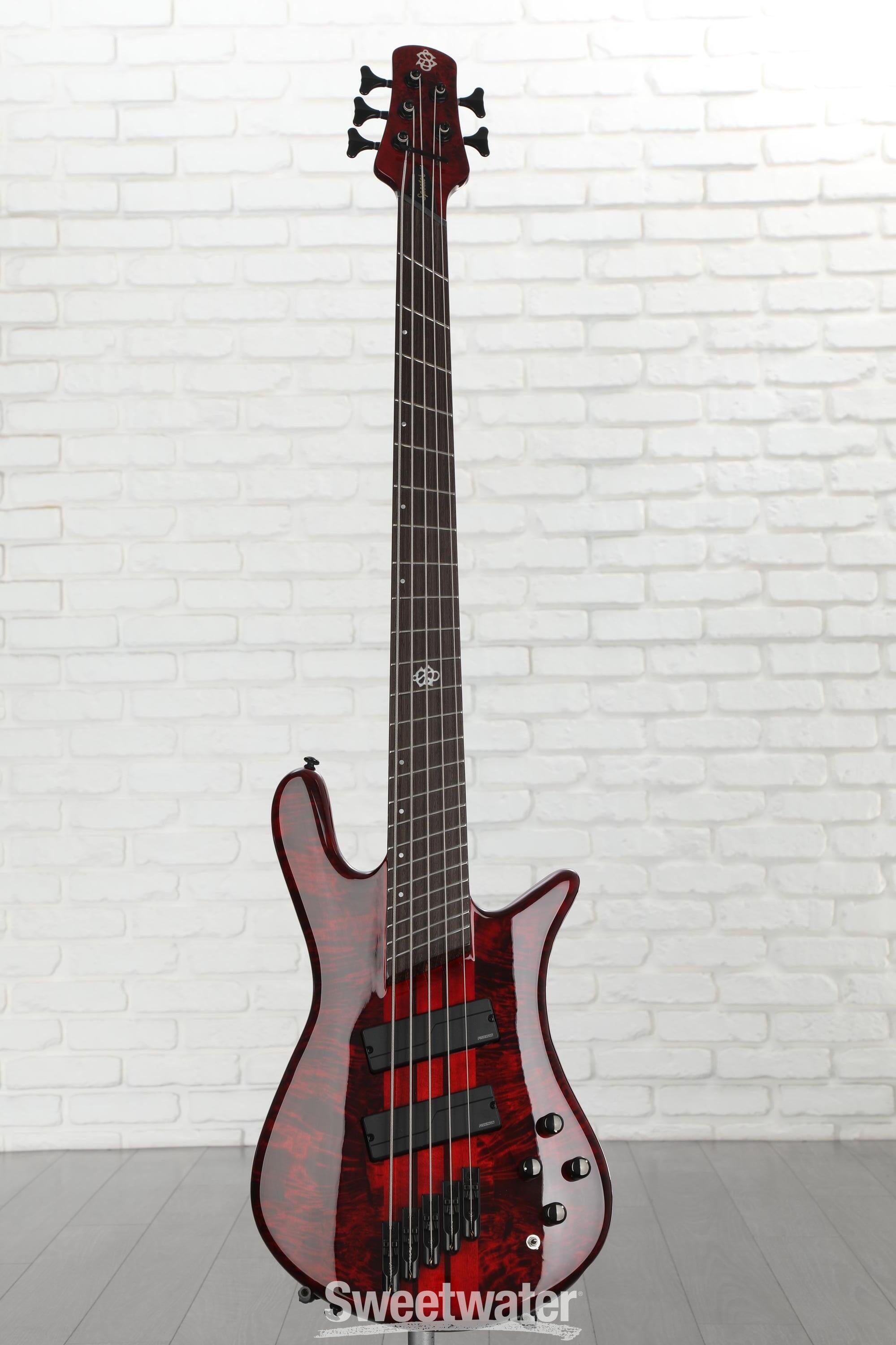 Spector NS Dimension 5 Bass Guitar - Inferno Red Gloss | Sweetwater