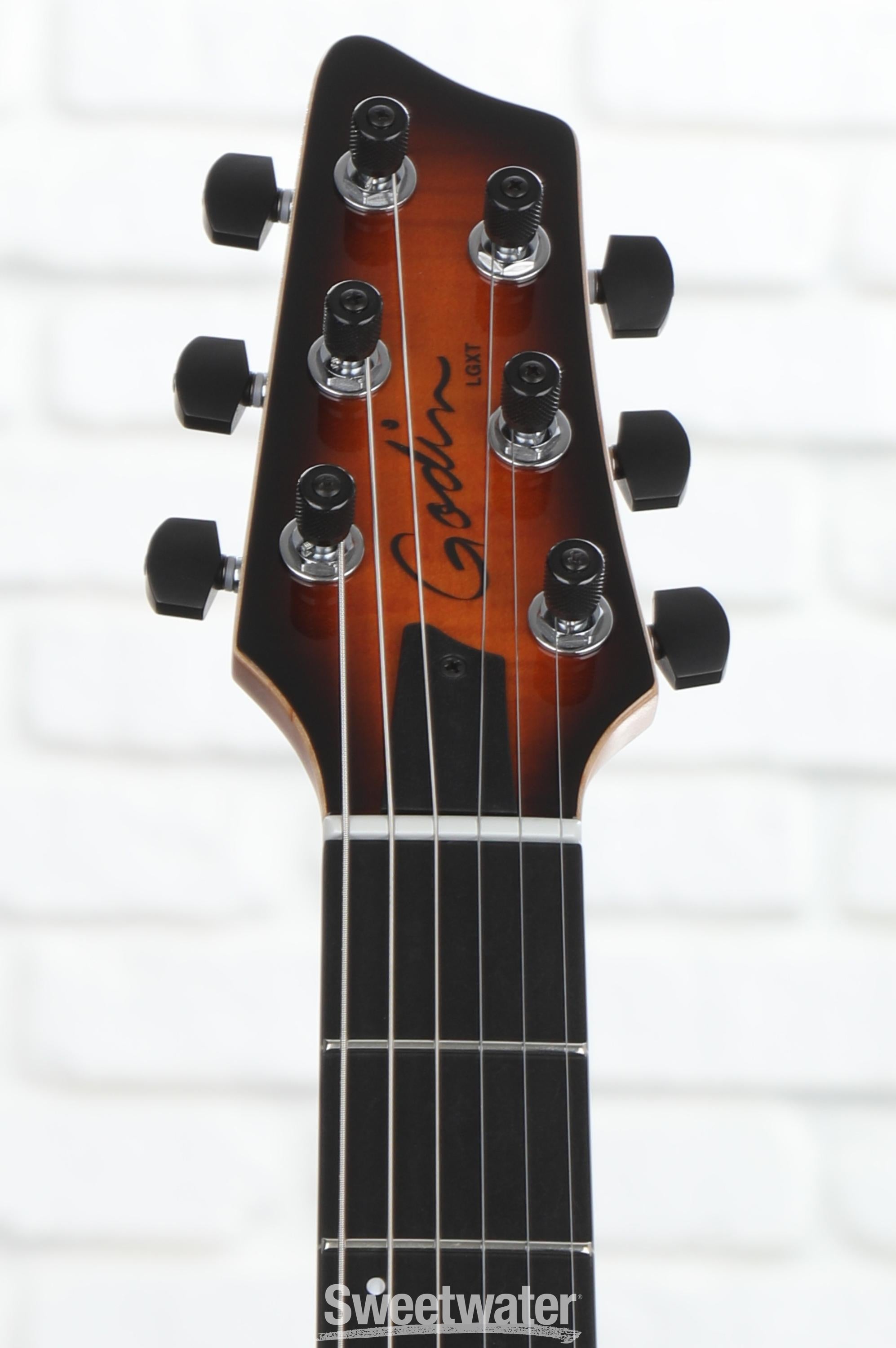 Godin LGXT Electric Guitar - Cognac Burst AA Flame | Sweetwater