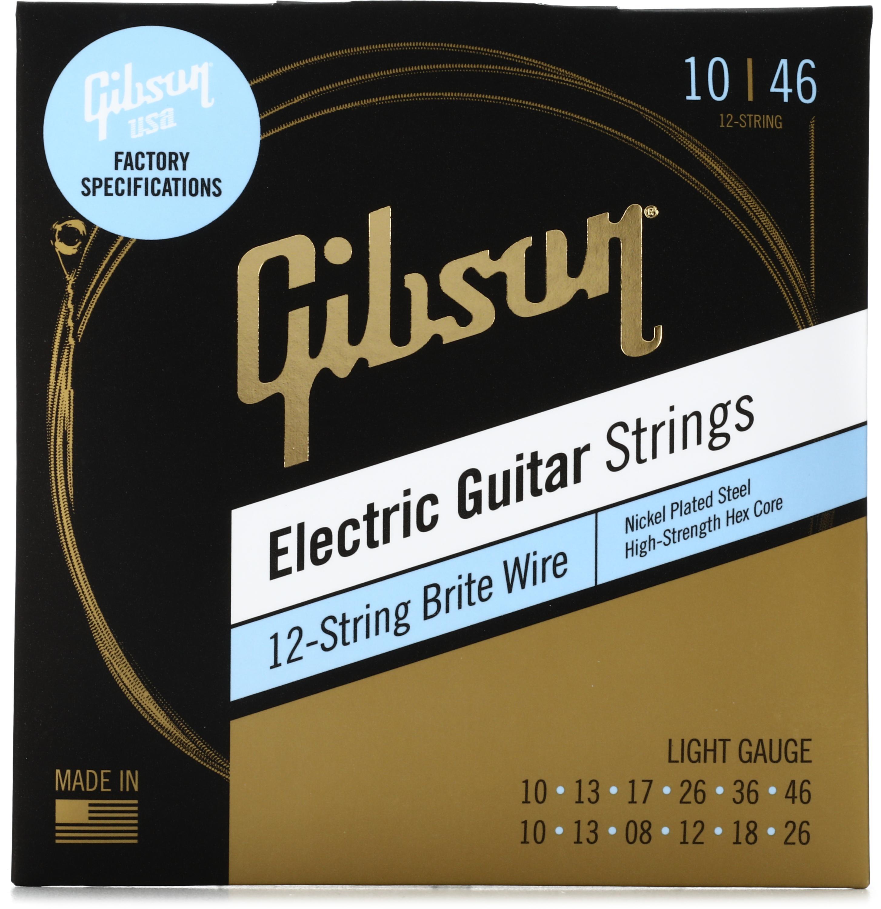 Gibson Accessories SEG-BW12L Brite Wire 'Reinforced' Electric Guitar ...