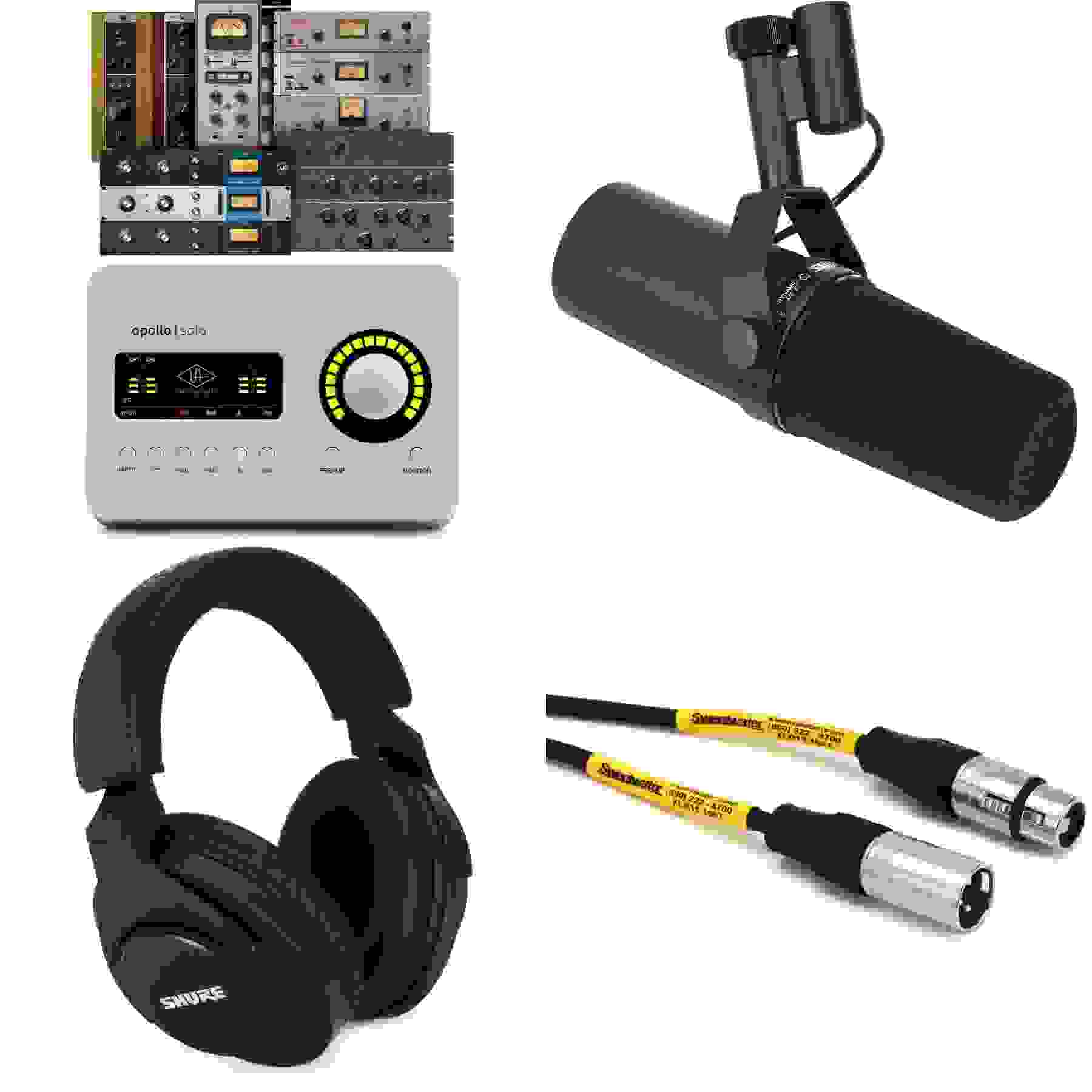 Shure SM7B and Apollo Solo Heritage USB-C Vocal Recording Bundle ...