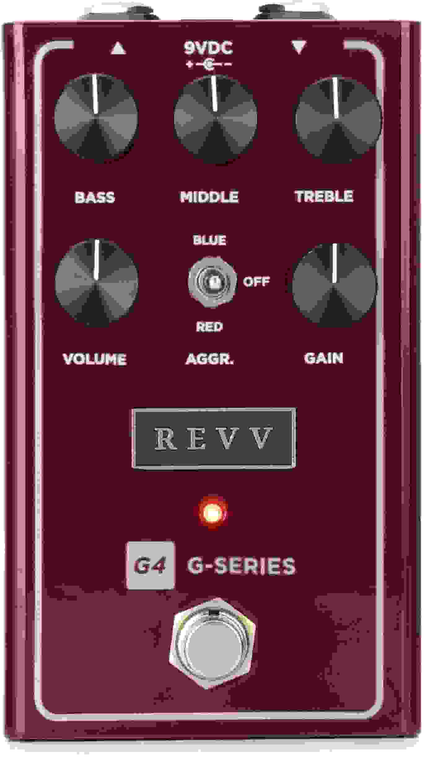 Revv G4 V2 Distortion Guitar Pedal - Red | Sweetwater