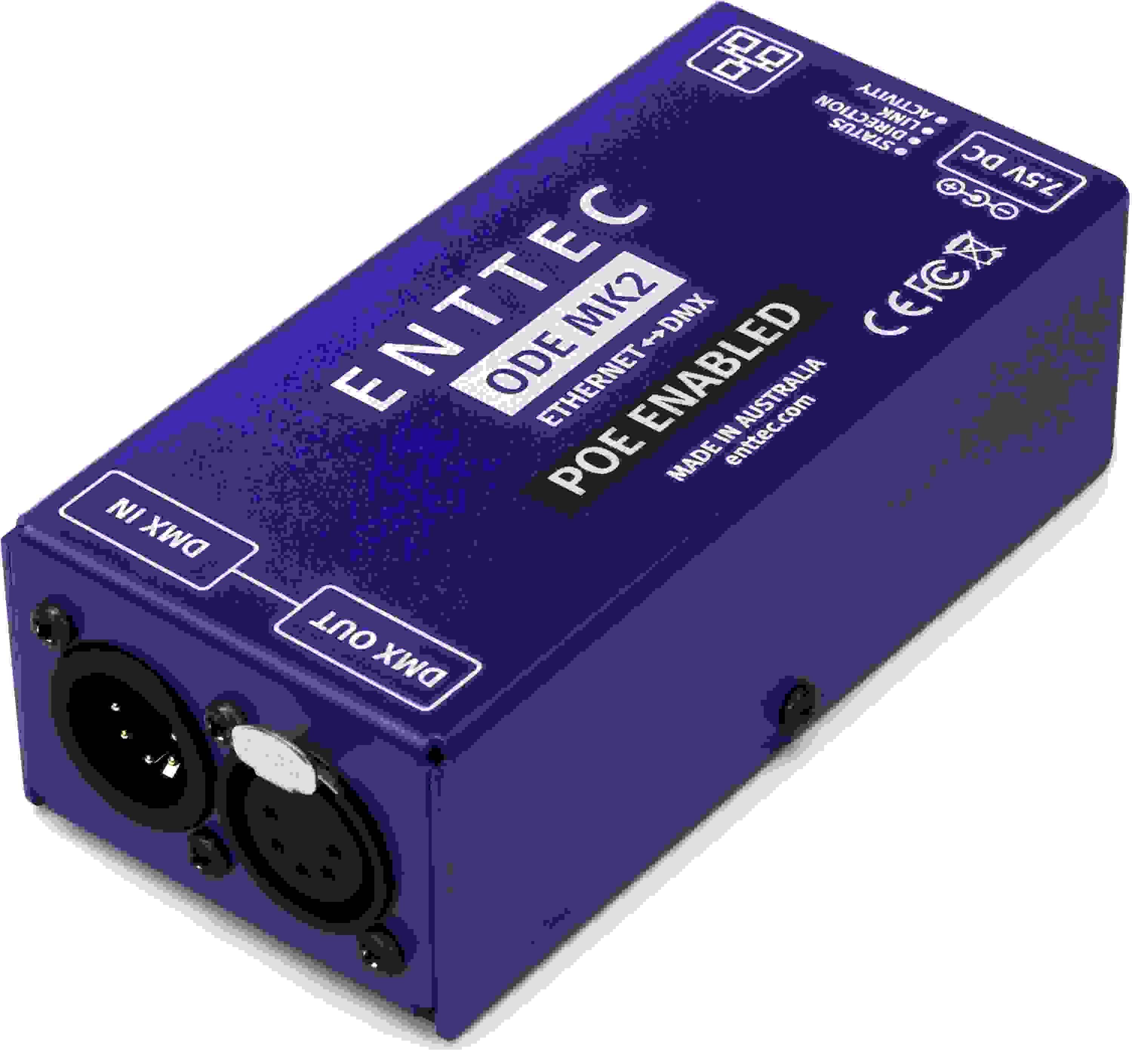 ENTTEC ODE POE Mk2 1-Port DMX Ethernet Gateway with PoE | Sweetwater