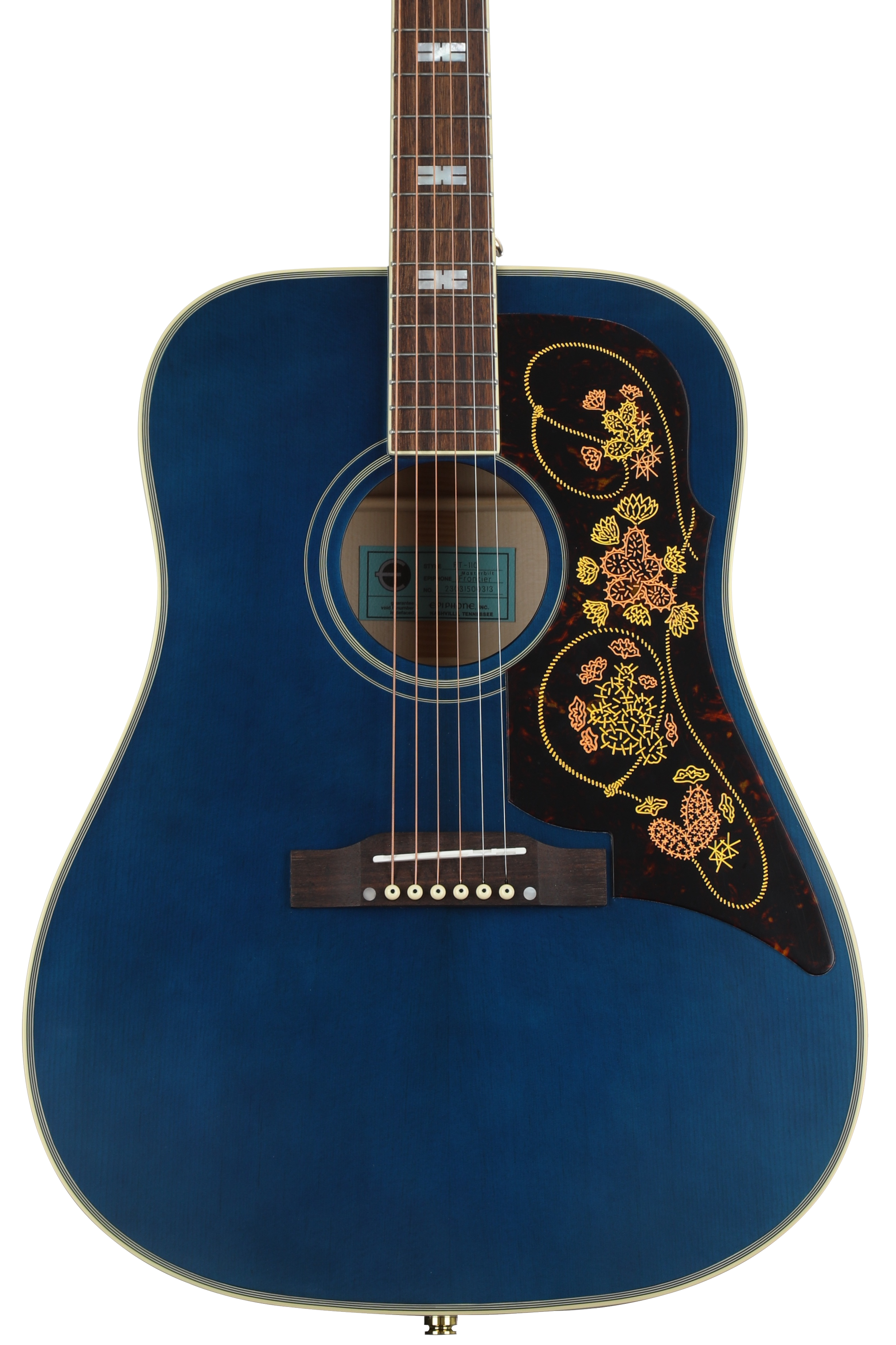 Epiphone Masterbilt Frontier Acoustic-electric Guitar - Aged Viper Blue ...