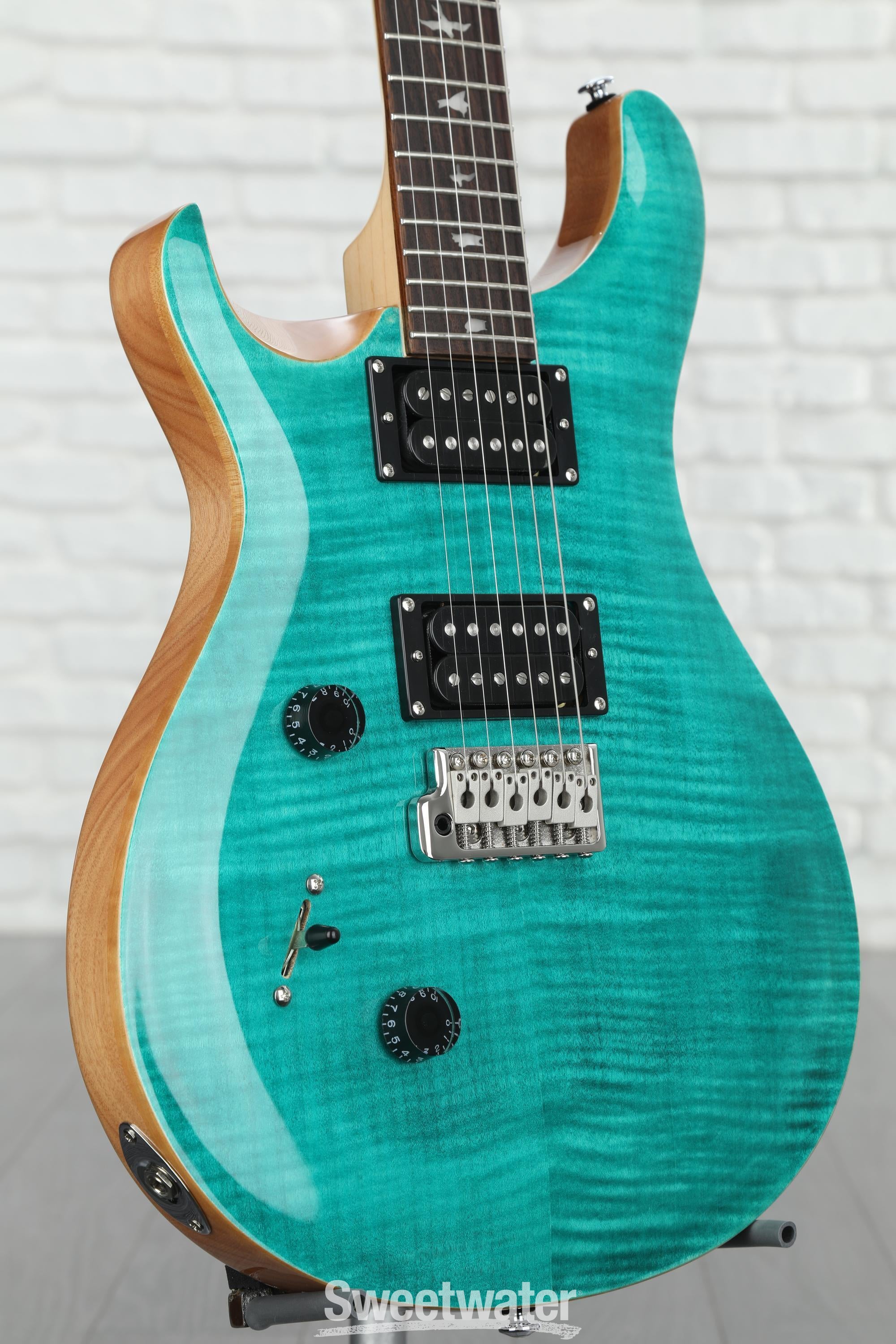 PRS SE Custom 24 Left-handed Electric Guitar - Turquoise | Sweetwater