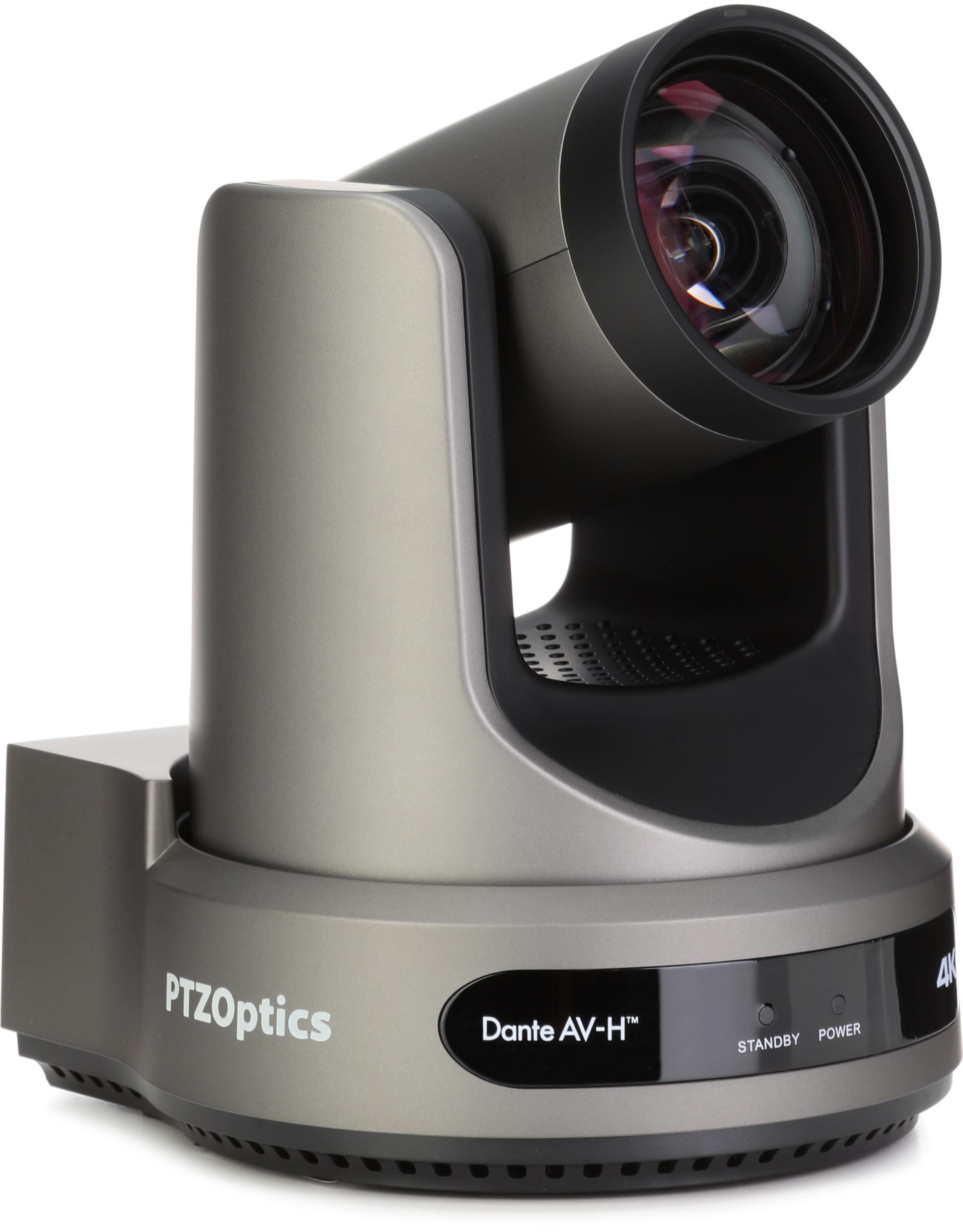 PTZOptics Link 4K 12x Optical Zoom PTZ Camera - Grey | Sweetwater