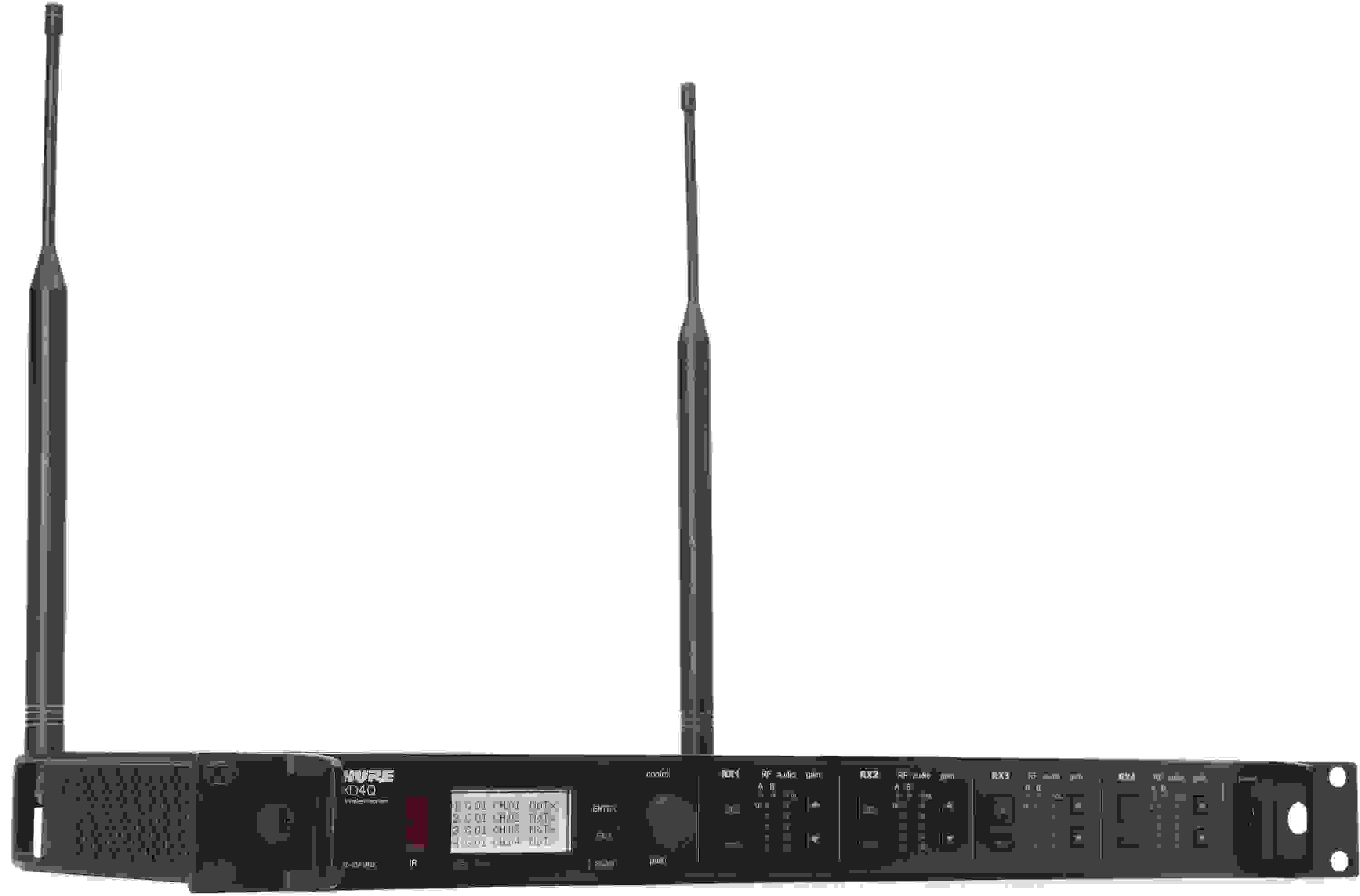 Shure ULXD4Q Quad Channel Digital Wireless Receiver - G50 Band | Sweetwater