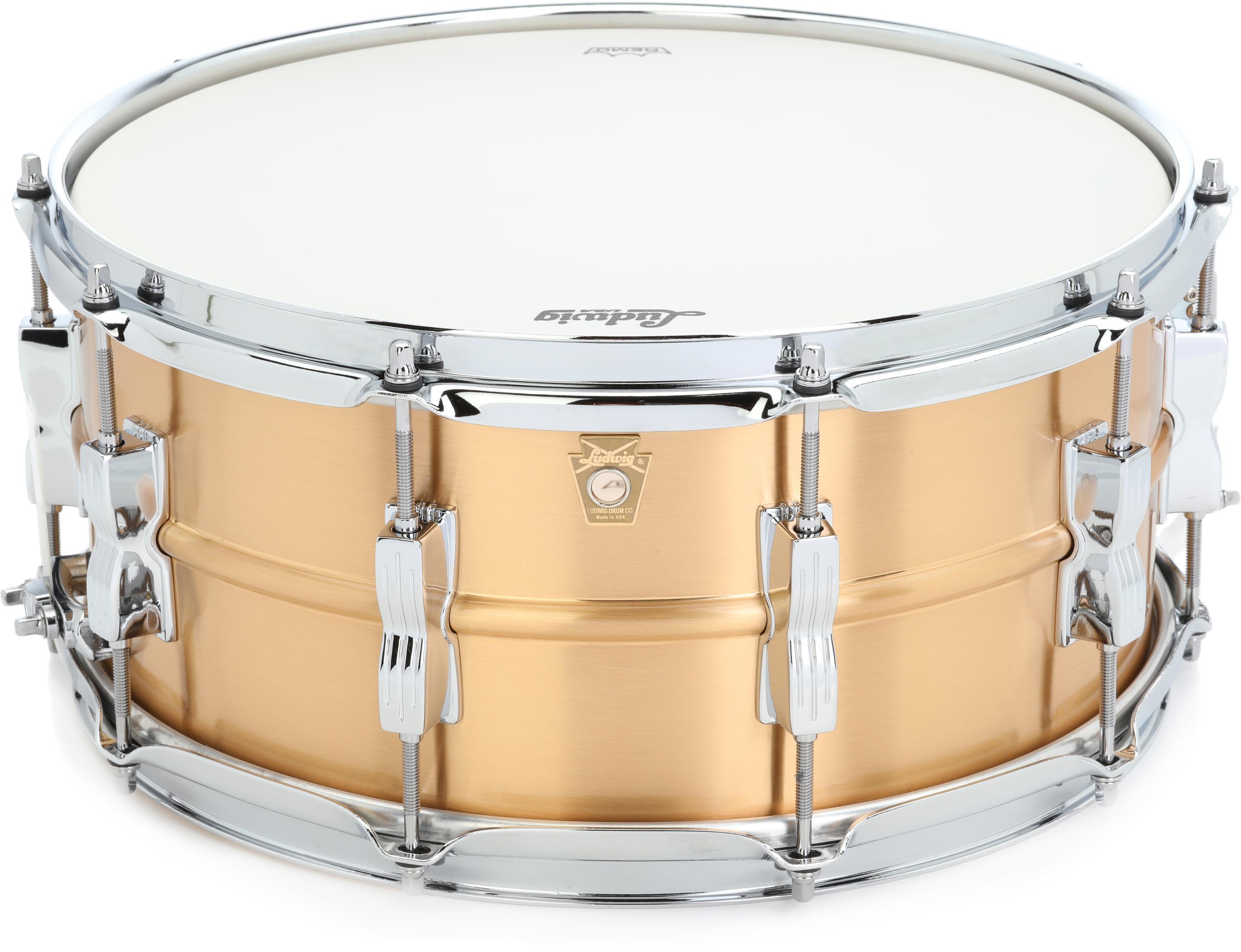 Ludwig Acro Bronze Snare Drum - 6.5 x 14-inch - Brushed | Sweetwater