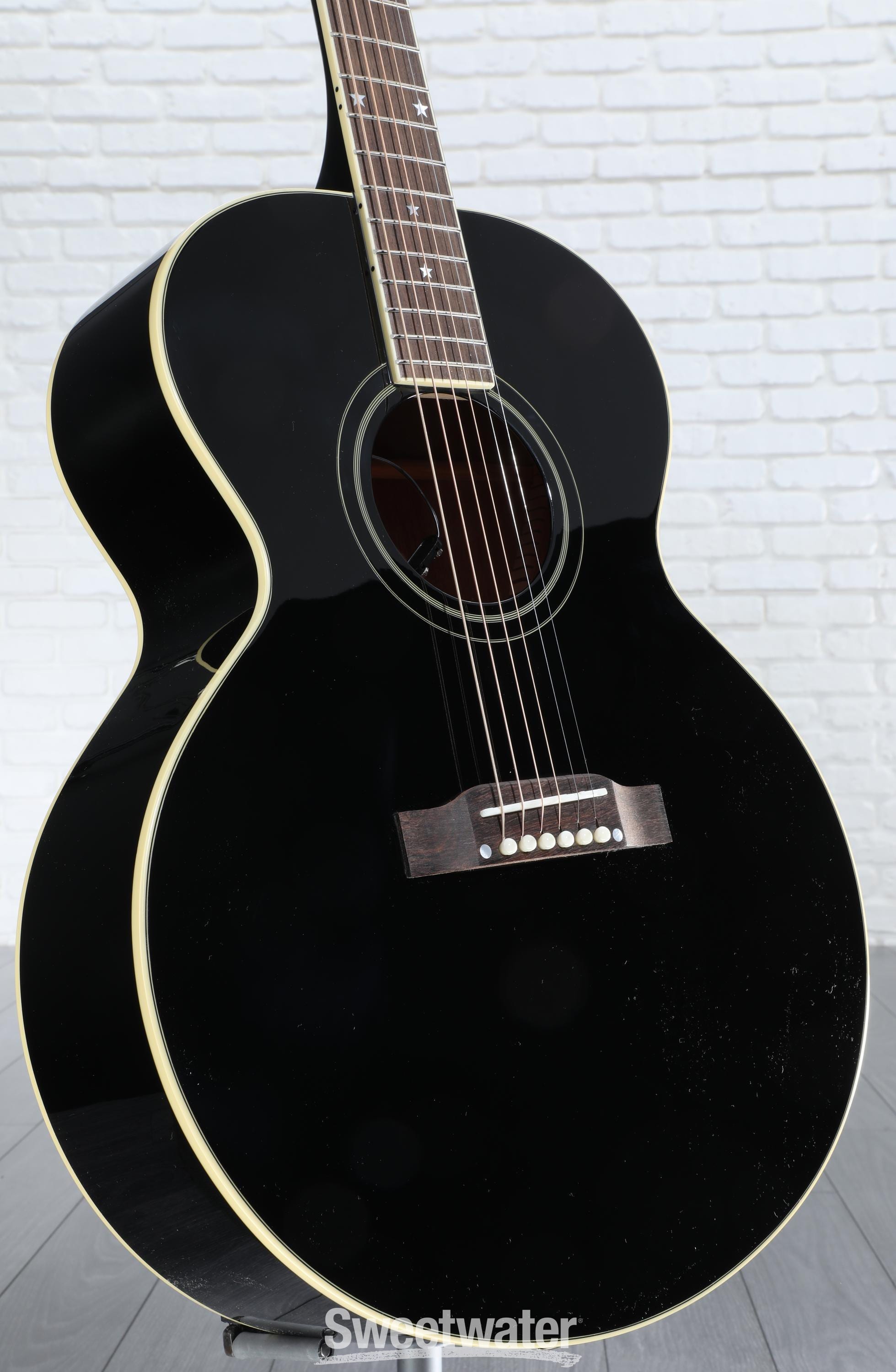 Epiphone J-180 LS Acoustic-electric Guitar - Ebony | Sweetwater