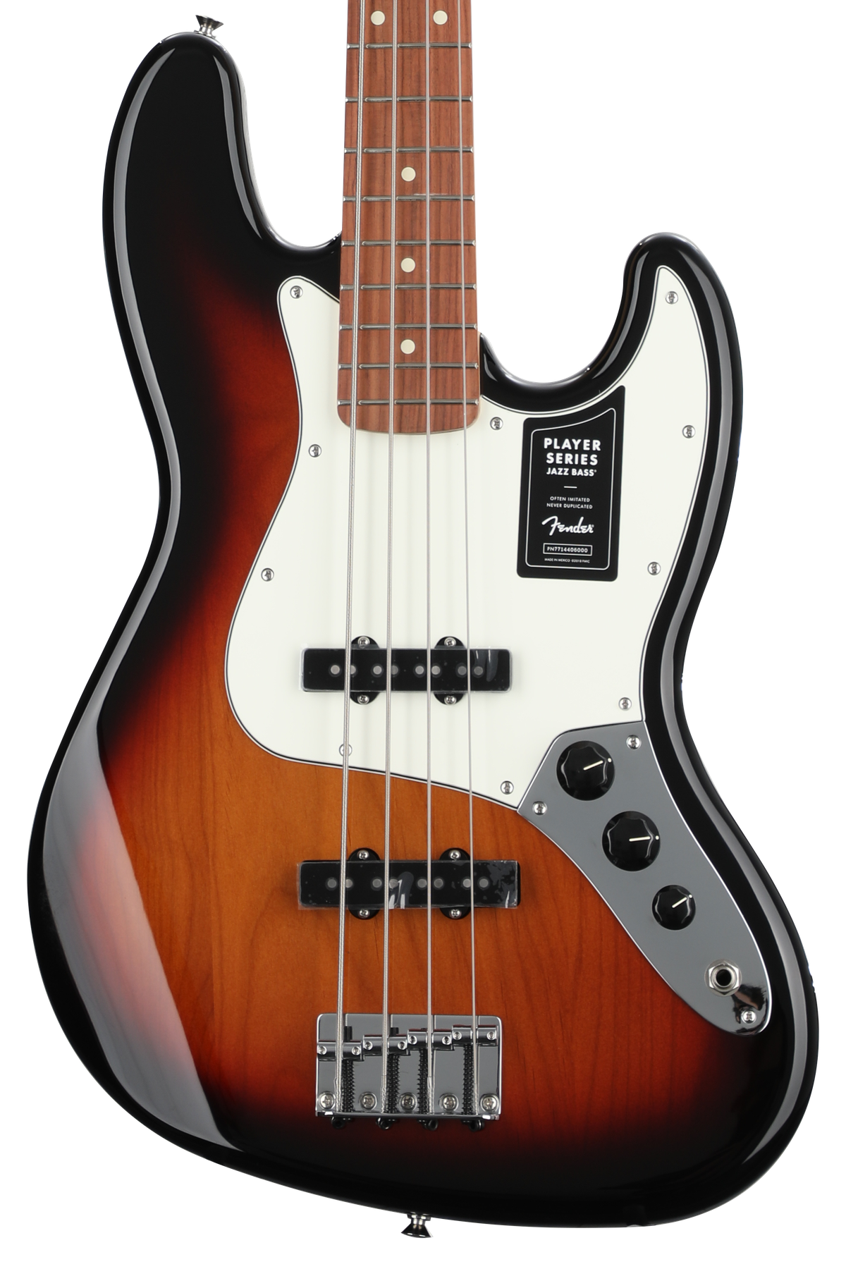 Fender Player Jazz Bass - 3-Tone Sunburst with Pau Ferro Fingerboard ...