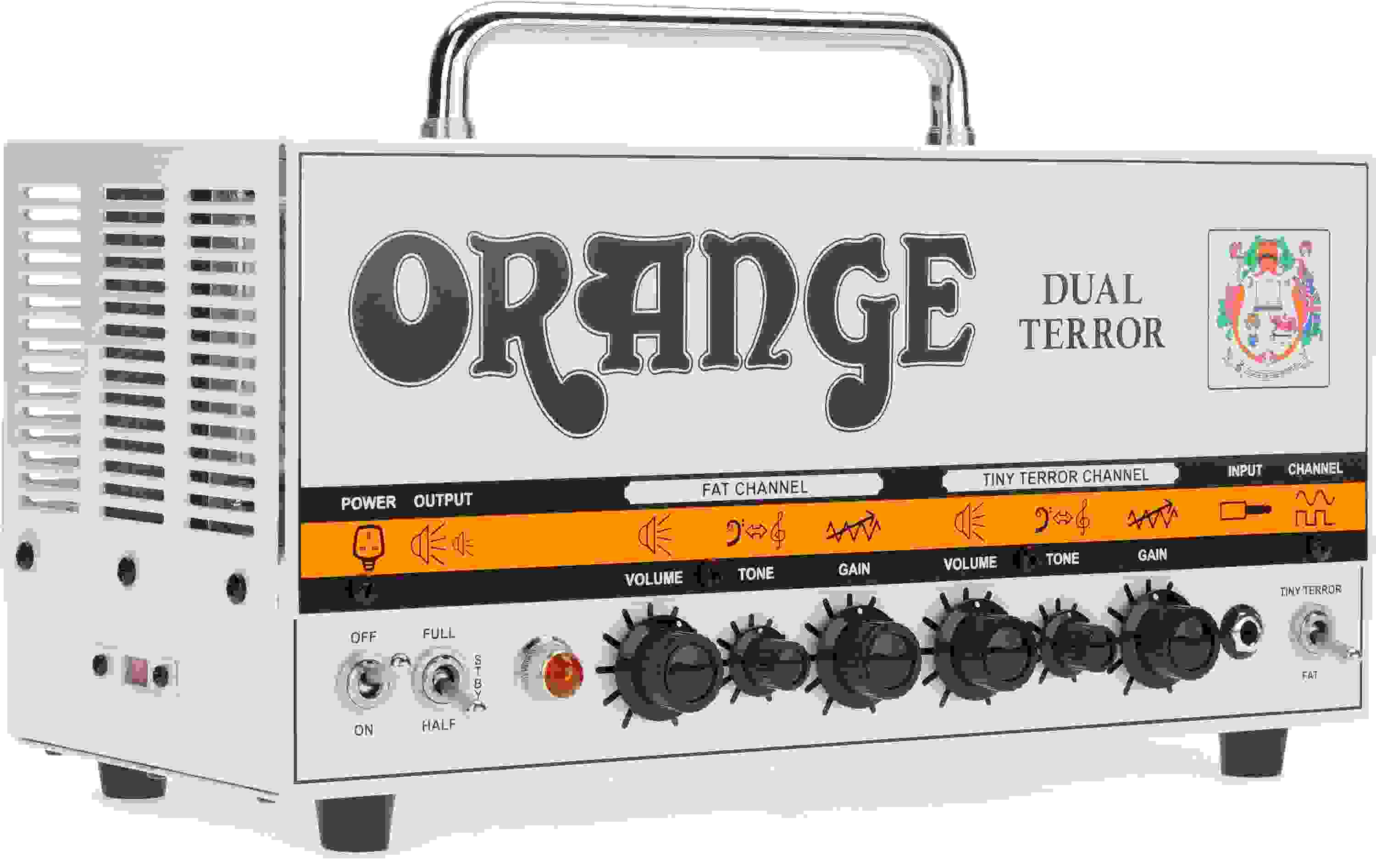 Orange Dual Terror 30/15/7-watt 2-channel Tube Head | Sweetwater