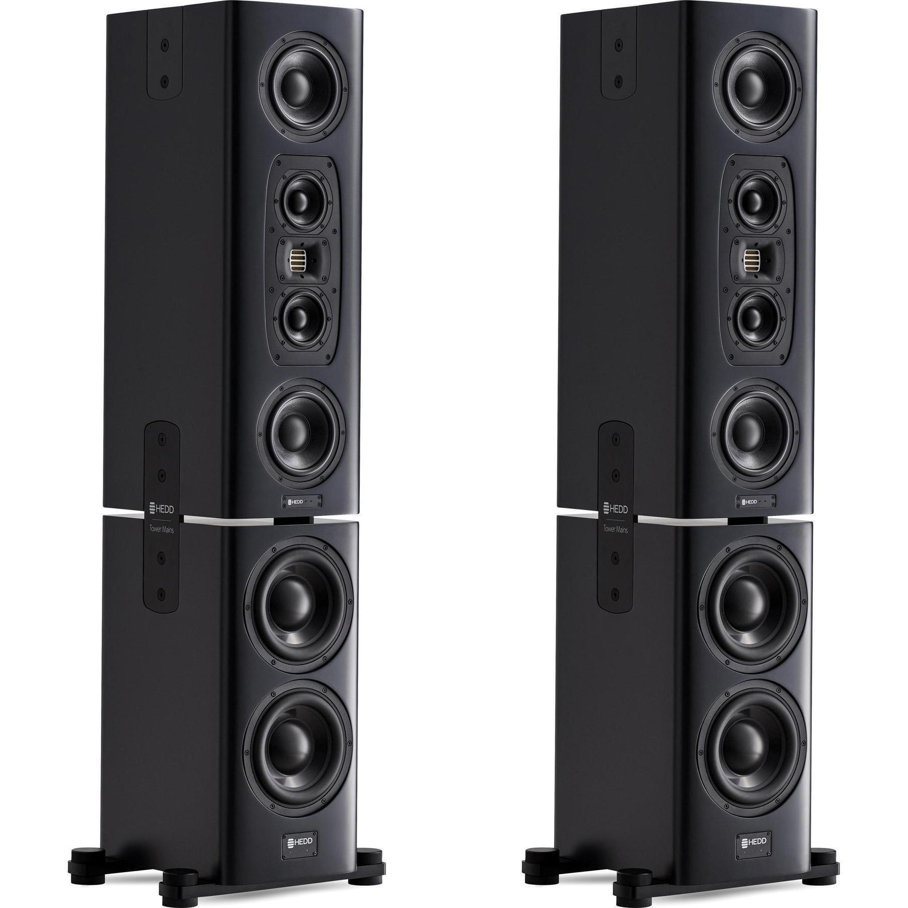 HEDD Tower Mains Standard Powered Studio Monitor Pair - Dark Grey Matte ...