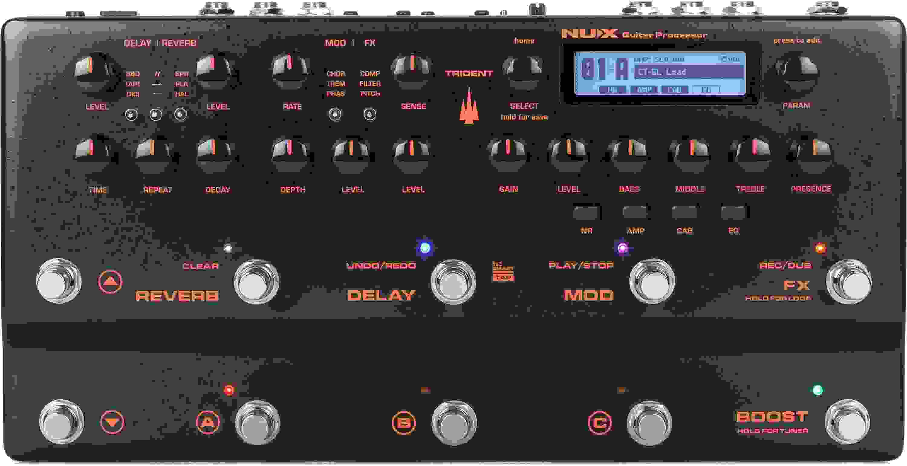 NUX Trident Amp Modeling and Multi-FX Pedal | Sweetwater