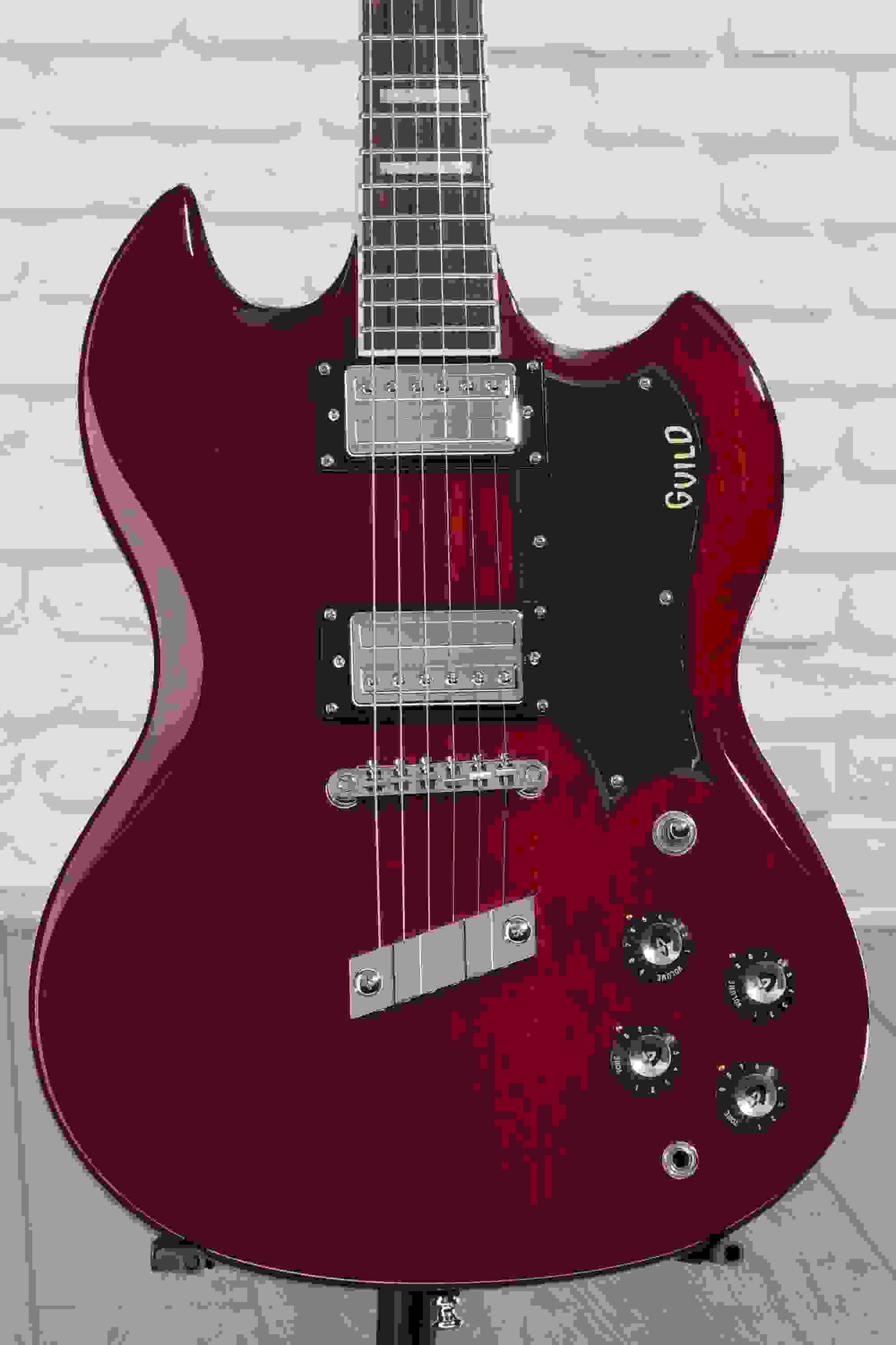 Guild Polara Deluxe Electric Guitar - Cherry Red | Sweetwater