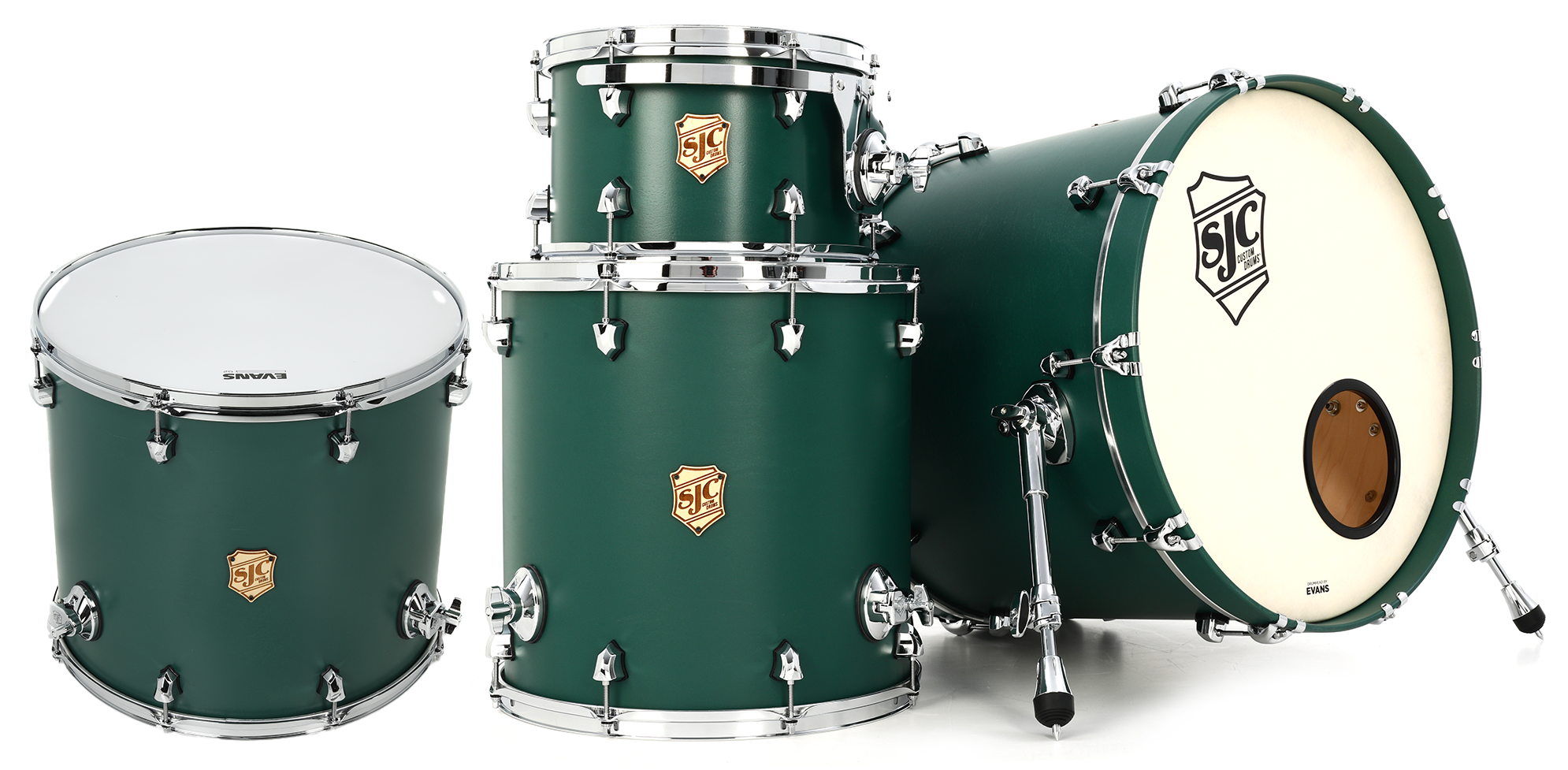 SJC Custom Drums Tour Series 4-piece Shell Pack (Dual Floor Tom ...