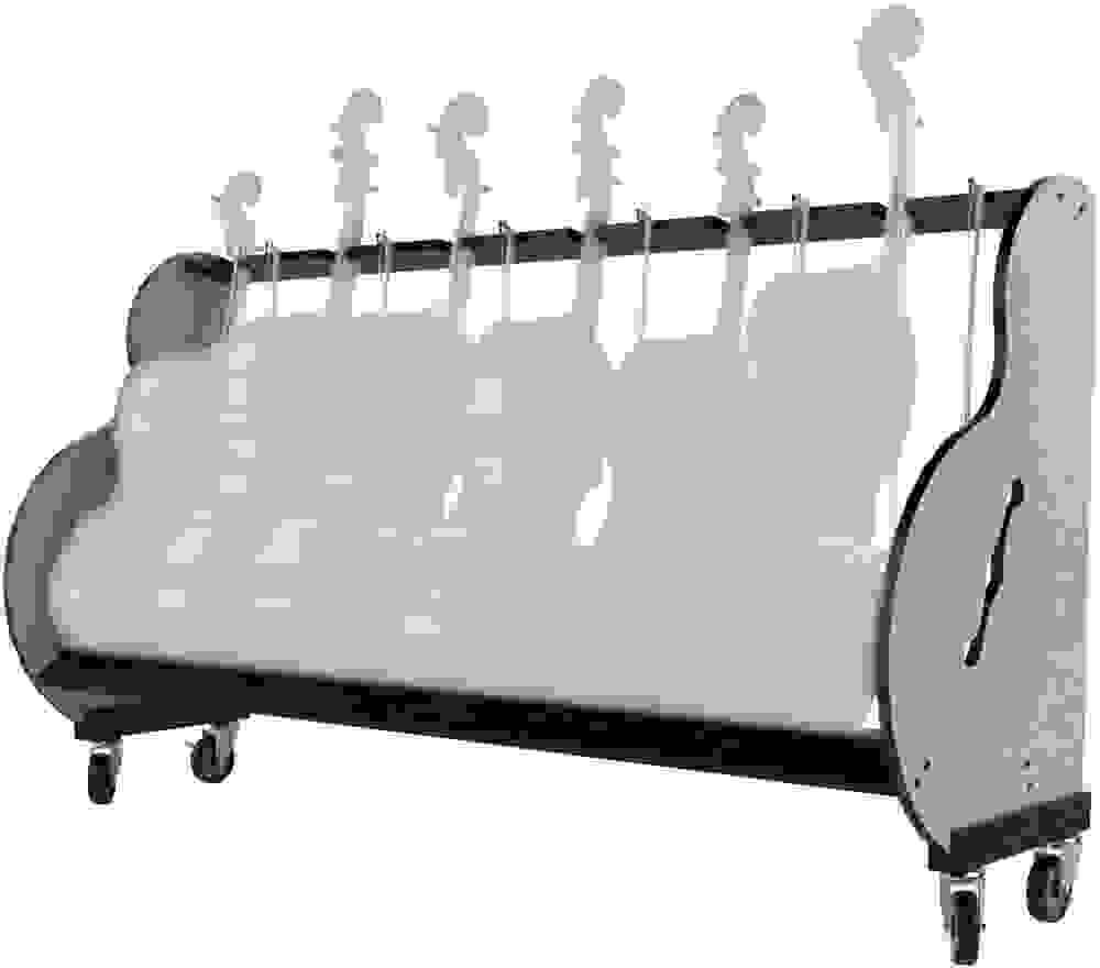 A&S Crafted Products The Band Room Cello Storage Rack - 6 Cellos ...