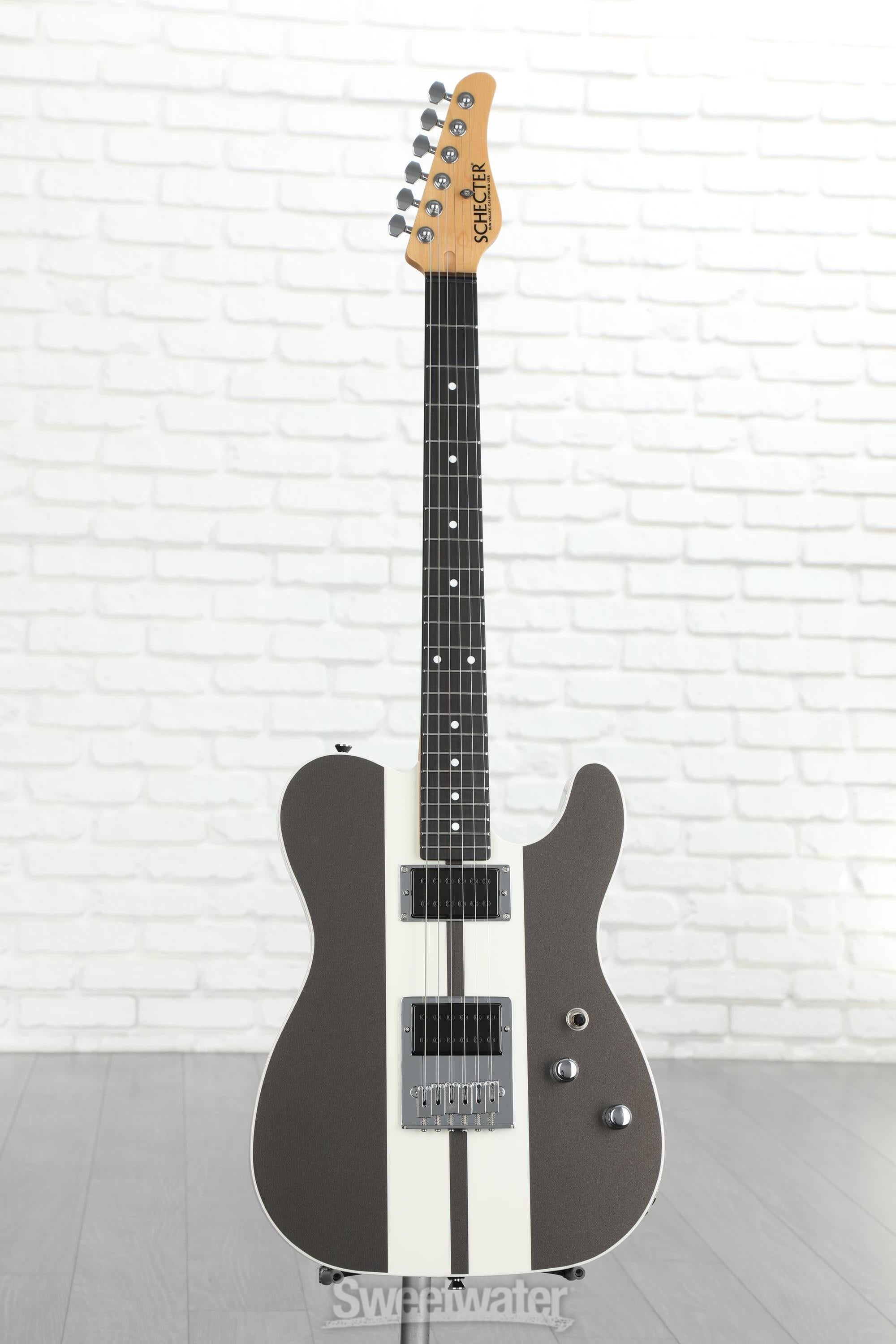 Schecter USA PT Custom - Charcoal Grey with Racing Stripe | Sweetwater