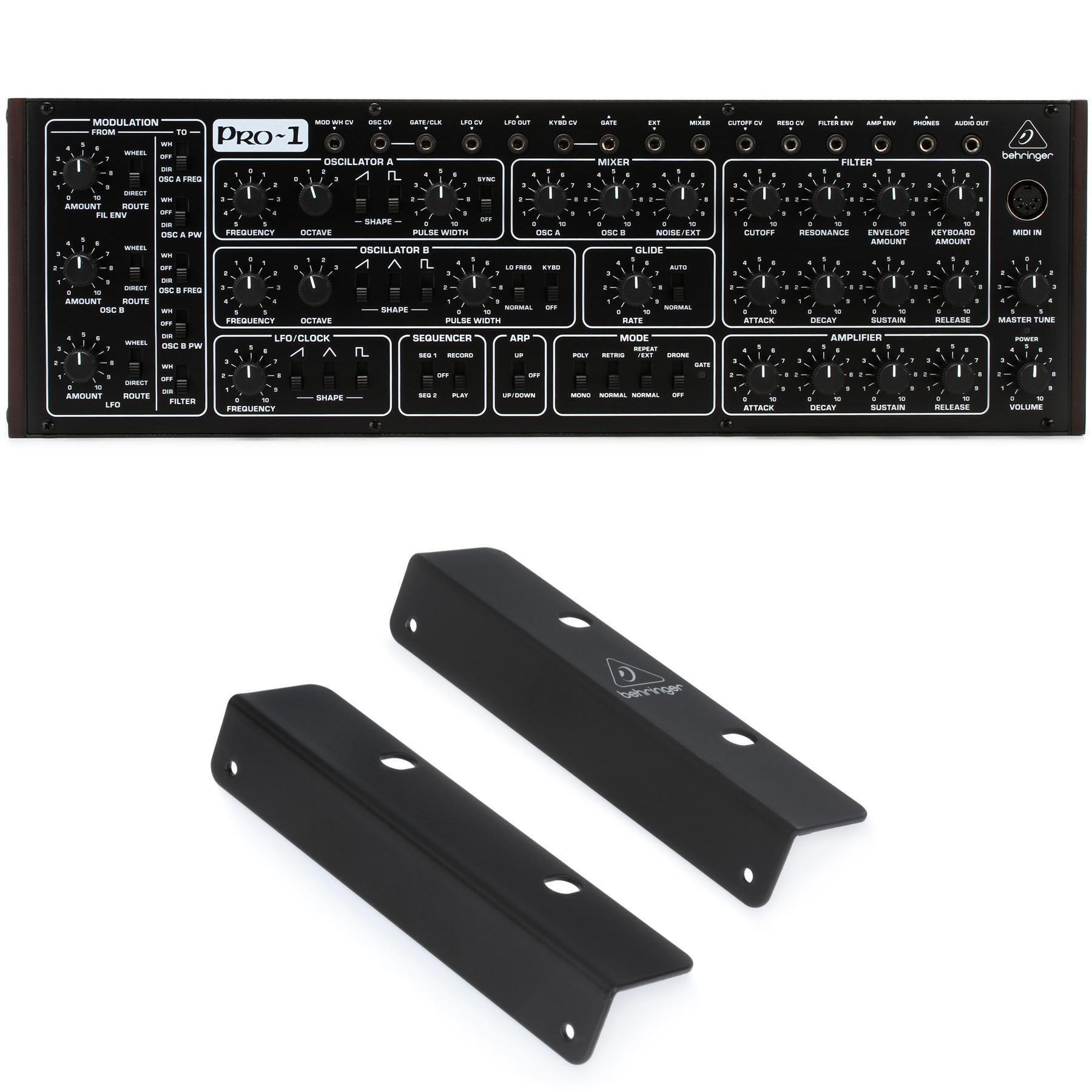 Behringer PRO-1 Tabletop Synthesizer and Rack Ears | Sweetwater
