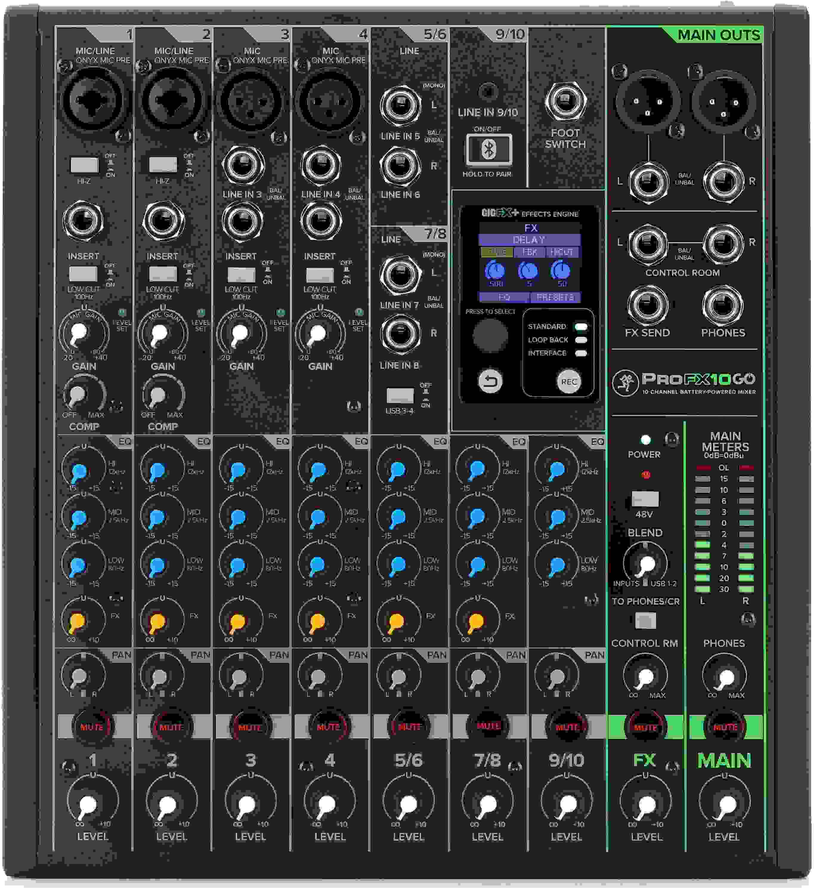 Mackie ProFX10 Go Battery-powered 10-channel Mixer with USB and ...