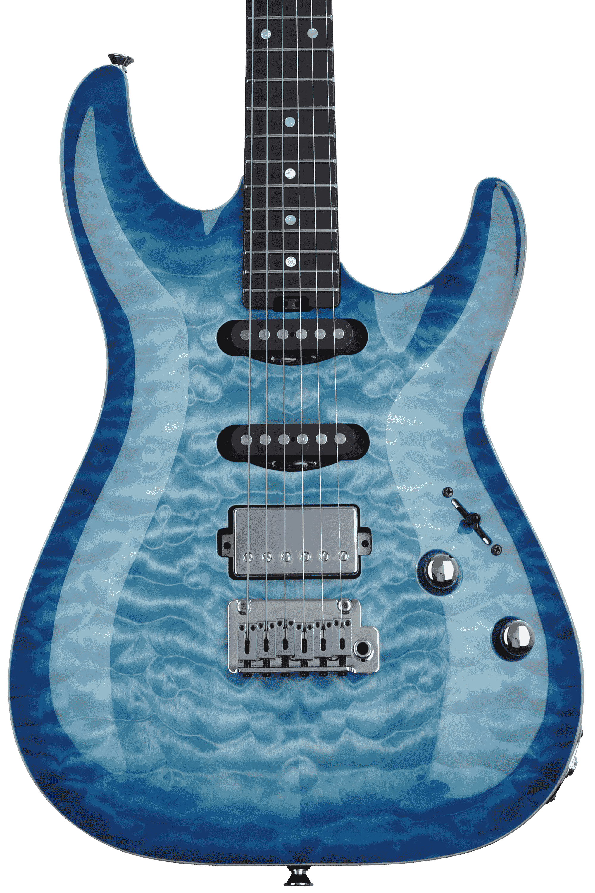 Schecter California Classic Solidbody Electric Guitar - Trans Sky Burst ...