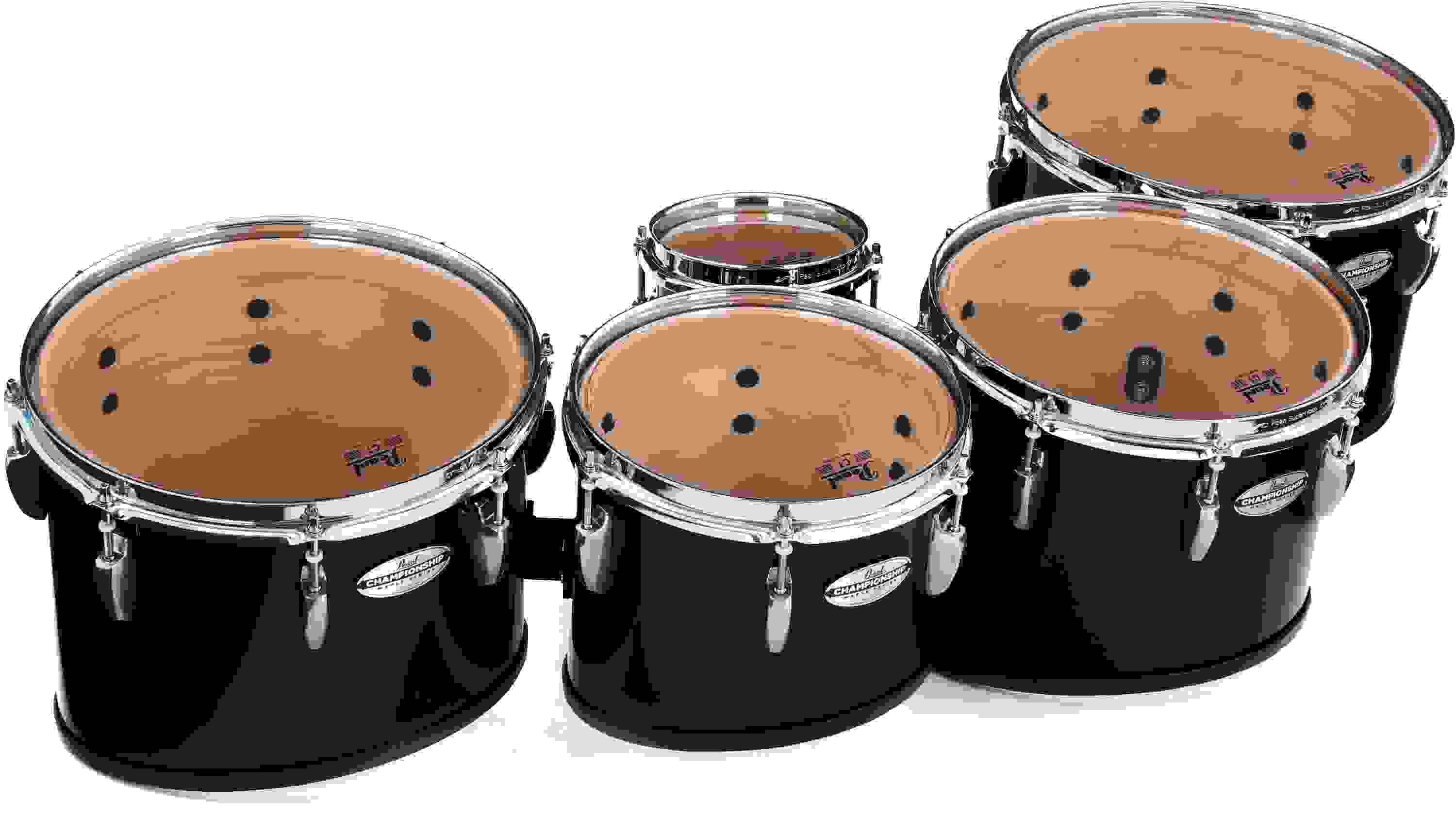 Pearl Championship Marching Tenor Drums - Quint, Midnight Black ...