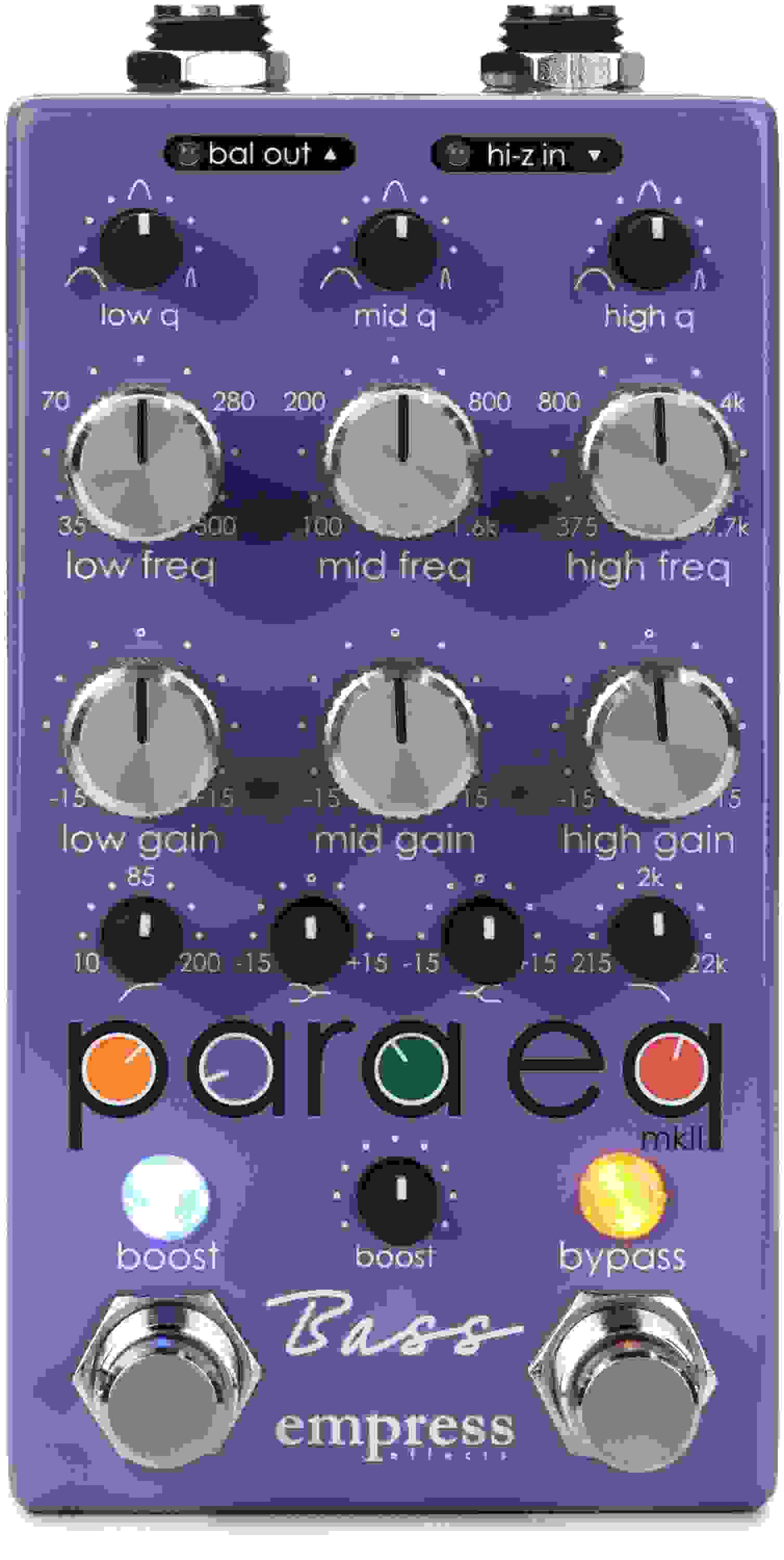 Empress Effects Bass ParaEQ Parametric Equalizer and Boost Pedal ...