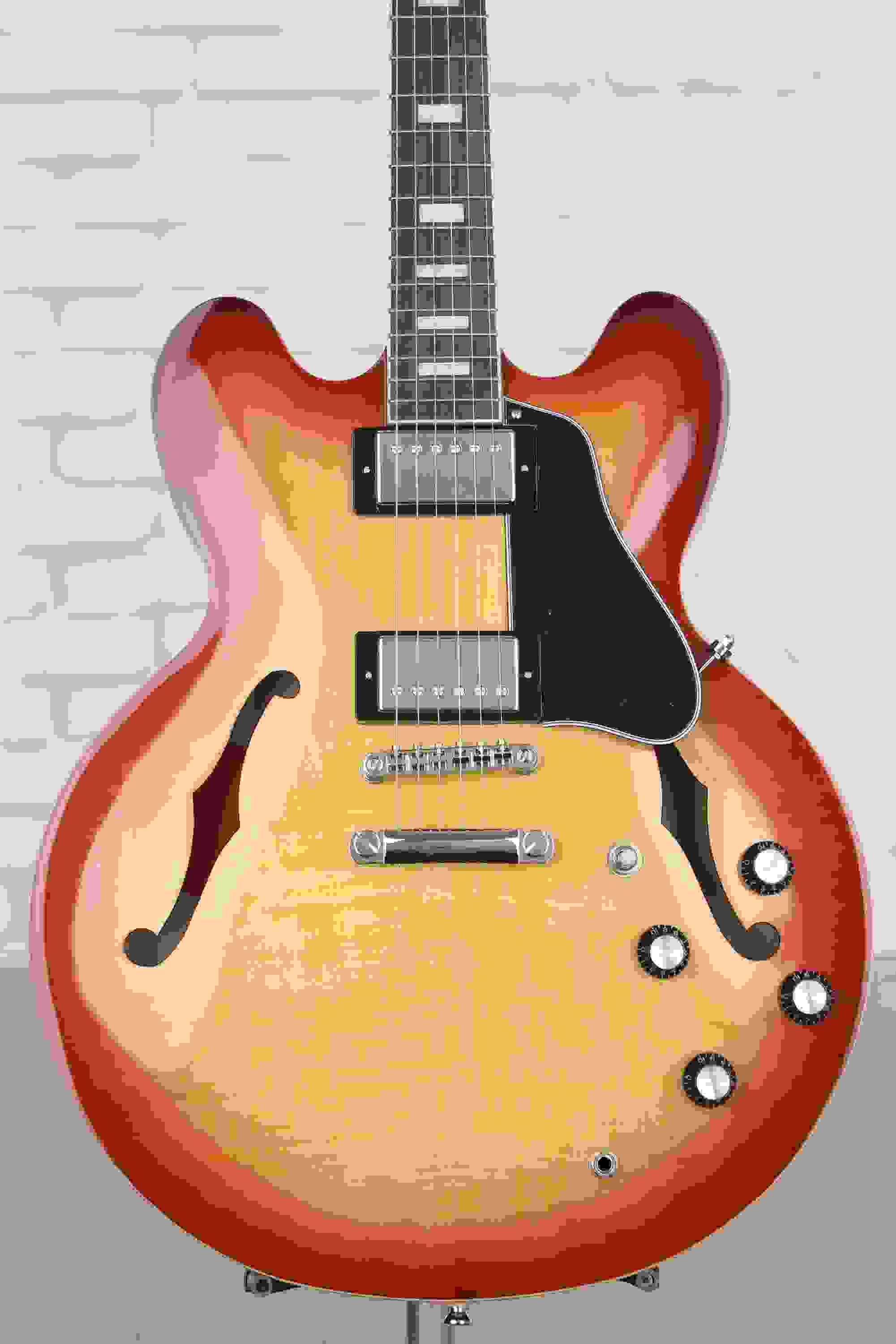 Epiphone ES-335 Figured Semi-hollowbody Electric Guitar - Raspberry Tea ...